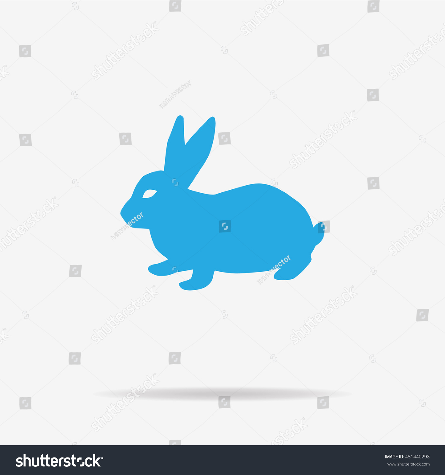 Rabbit Icon Vector Concept Illustration Design Stock Vector (Royalty ...
