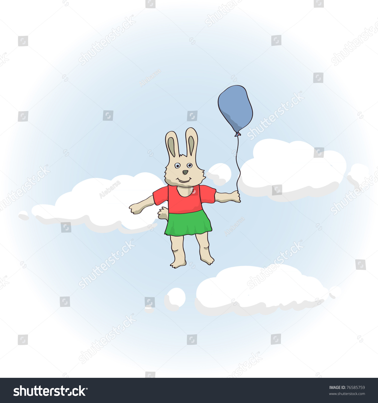 Rabbit Sky Stock Vector (Royalty Free) 76585759 | Shutterstock