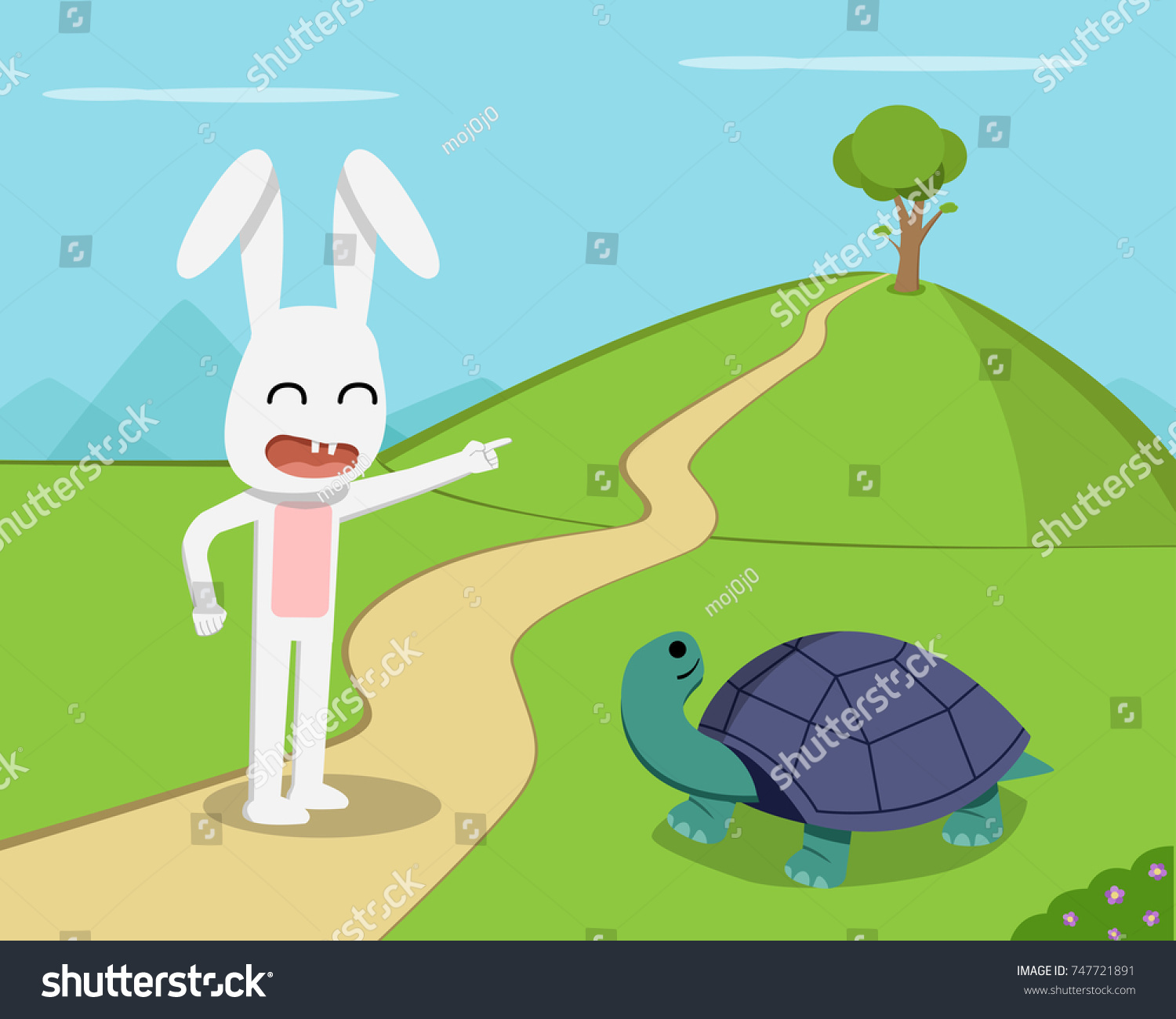 173 Rabbit turtle story Stock Illustrations, Images & Vectors ...