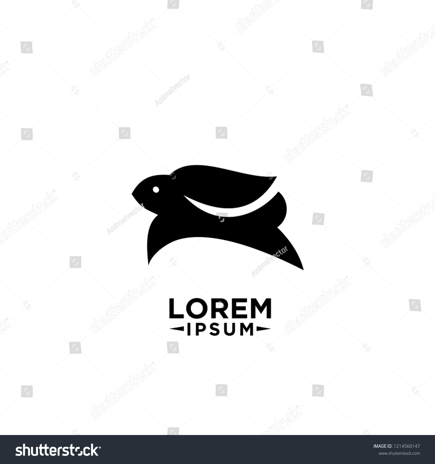 Rabbit Jump Logo Icon Designs Vector Stock Vector (Royalty Free ...