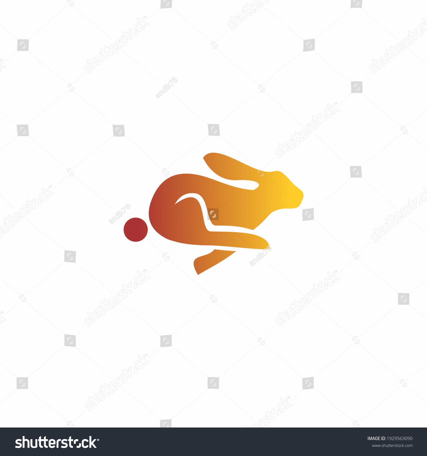 Rabbit Jumping Logo Vector Illustration Stock Vector (Royalty Free ...