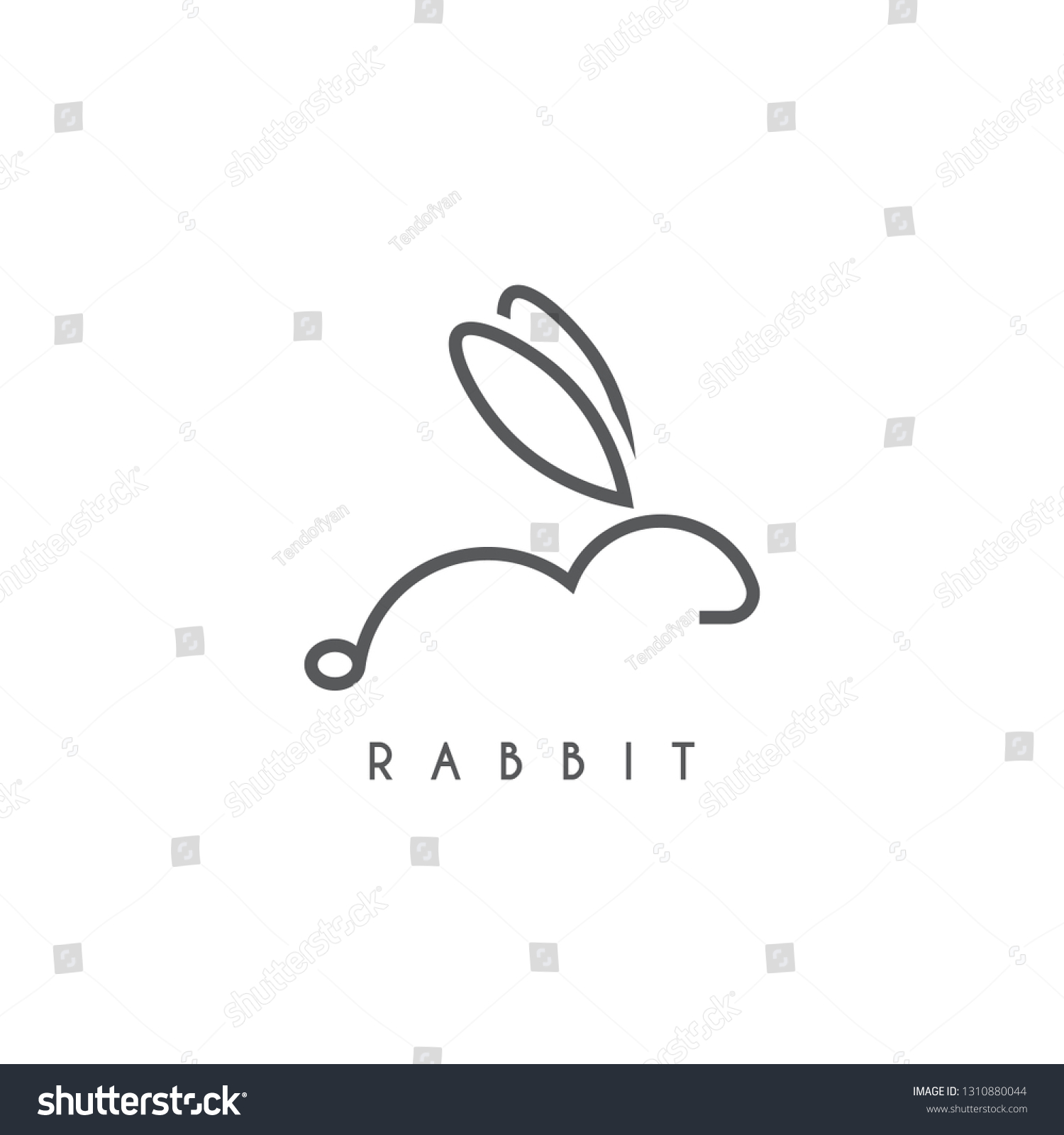 Rabbit Logo Design Stock Vector (Royalty Free) 1310880044 | Shutterstock