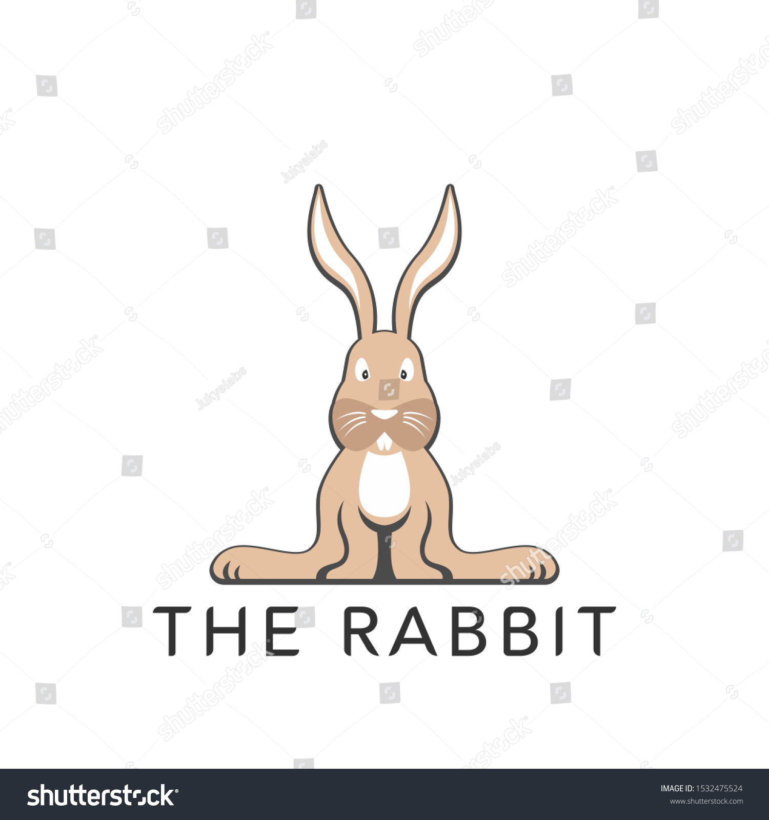 Rabbit Logo Design Template Vector Illustration Stock Vector (Royalty ...