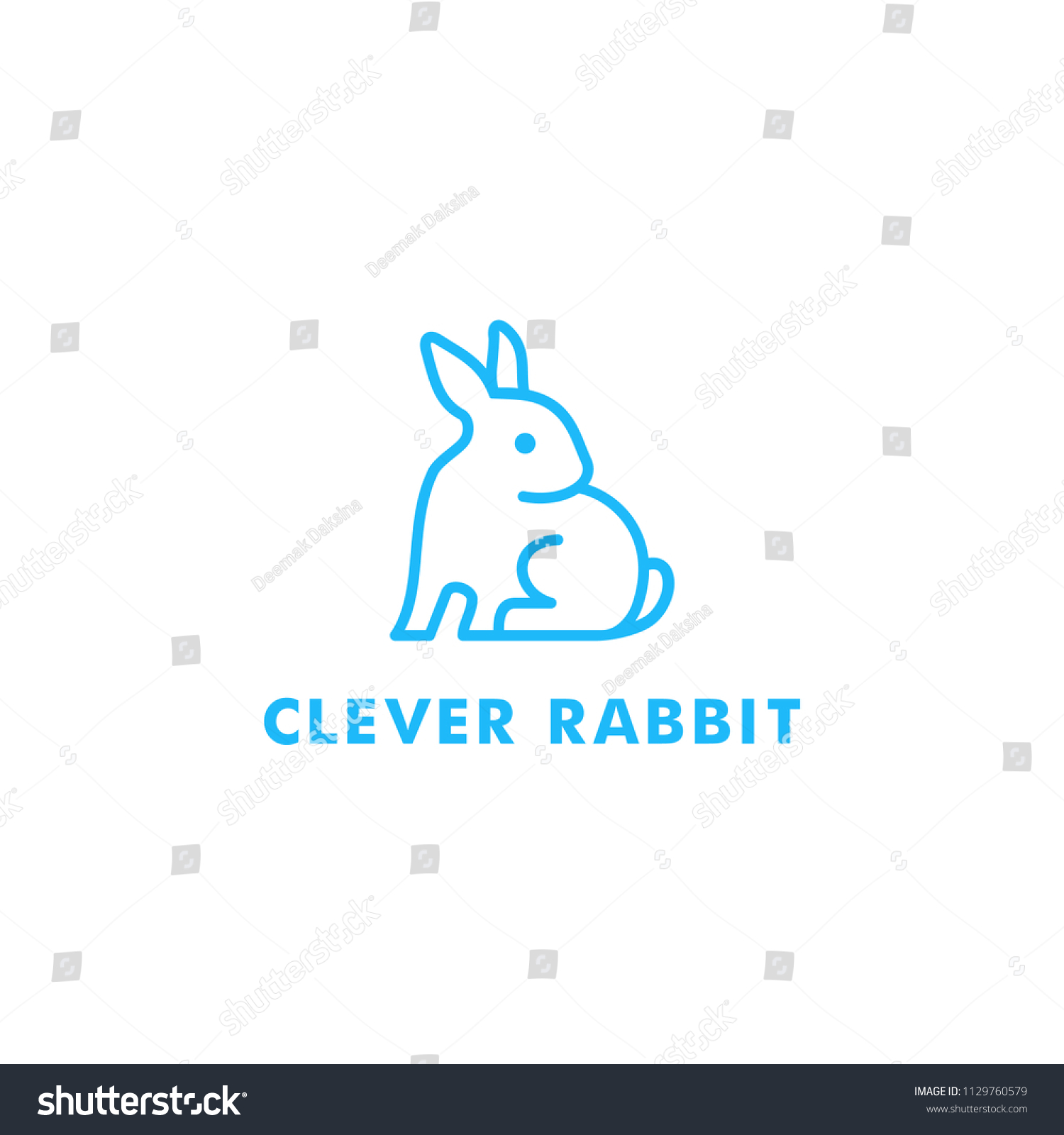 Rabbit Logo Design Vector Symbol Bunny Stock Vector (Royalty Free ...