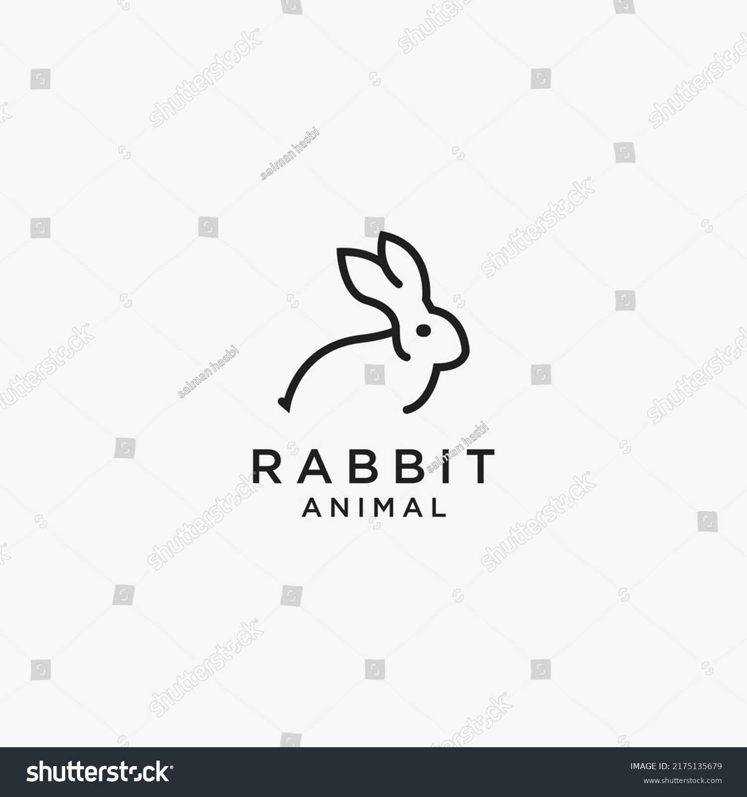 Rabbit Logo Icon Design Template Vector Stock Vector (Royalty Free ...