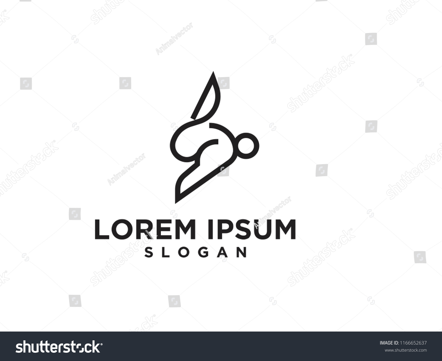 Rabbit Logo Icon Designs Stock Vector (Royalty Free) 1166652637 ...