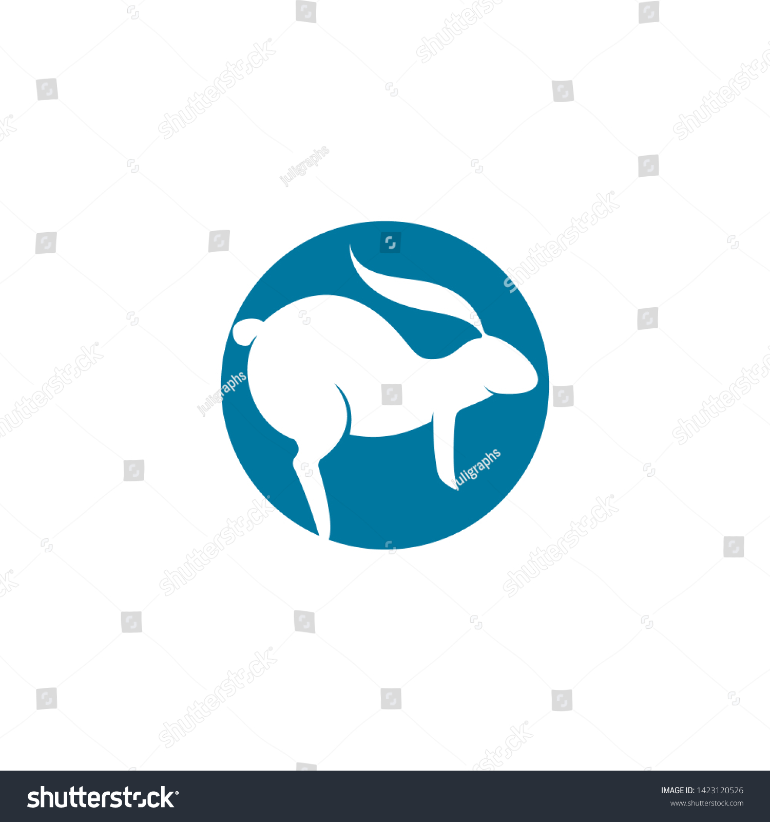 Rabbit Logo Template Vector Icon Illustration Stock Vector (Royalty ...