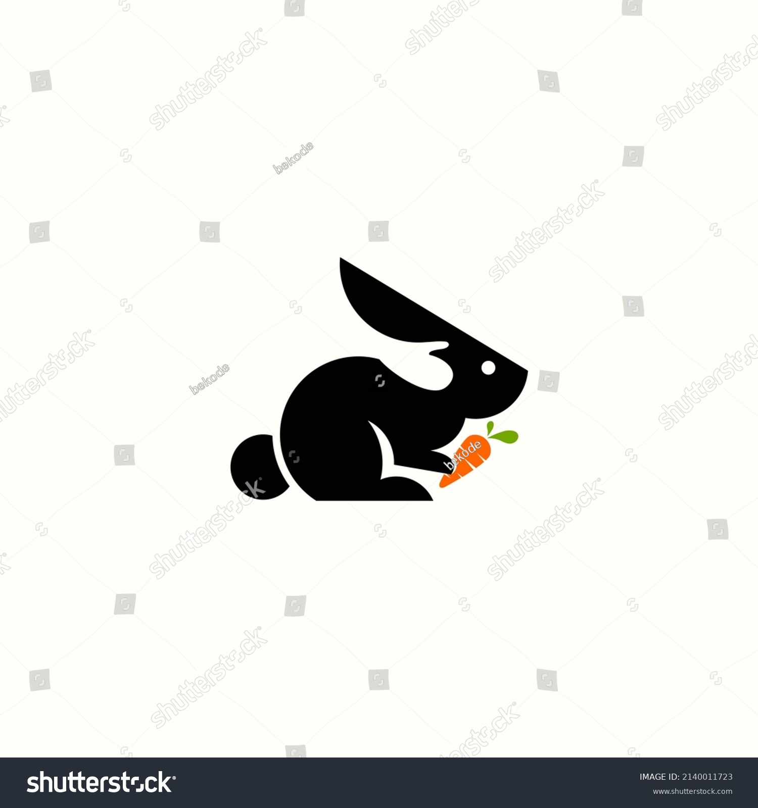 Rabbit Logo Vector Icon Illustration Stock Vector (Royalty Free ...