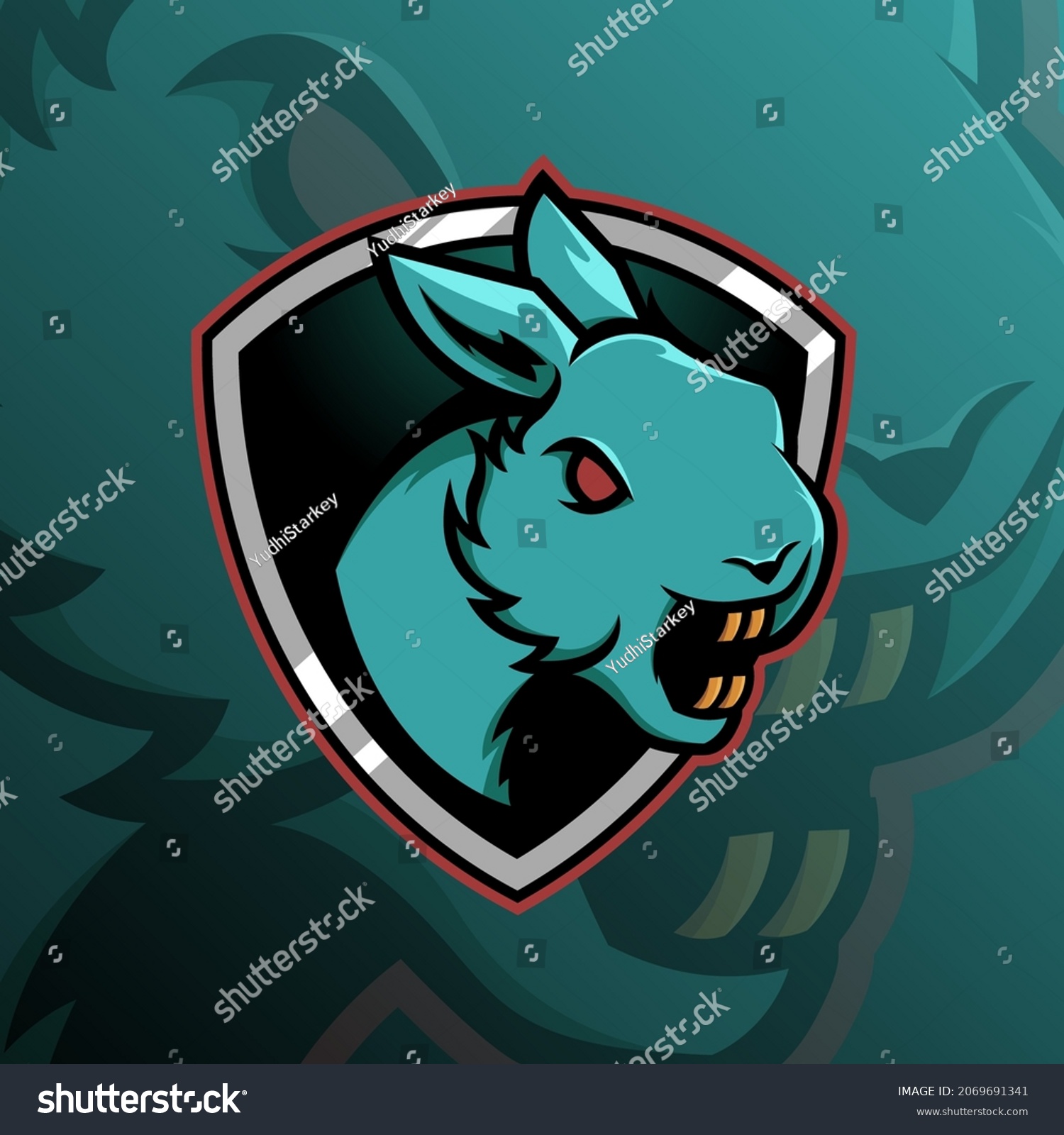 Rabbit Mascot Logo Vector Illustration Eps10 Stock Vector (Royalty Free ...