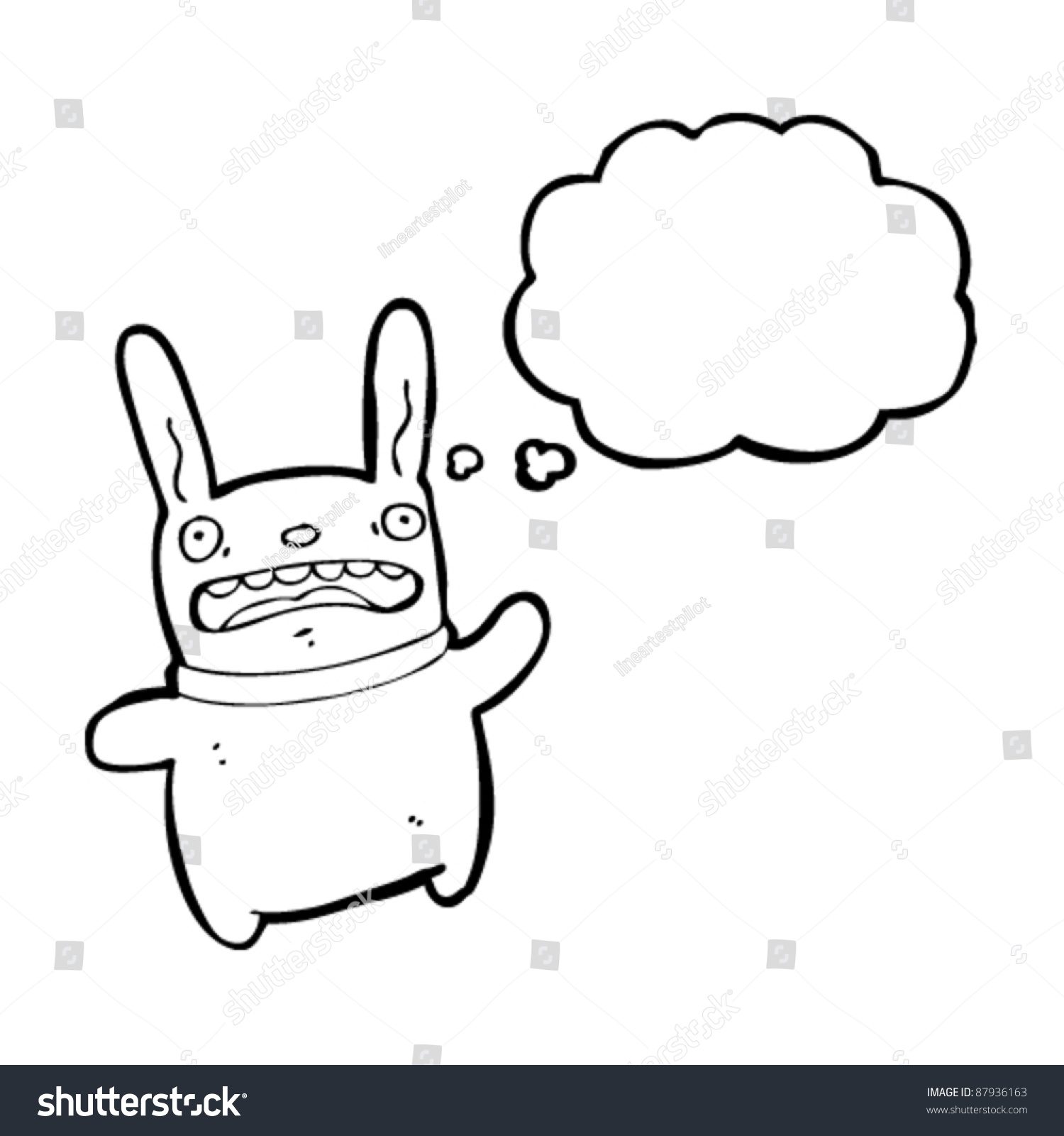 Rabbit Panicking Cartoon Stock Vector (Royalty Free) 87936163 ...