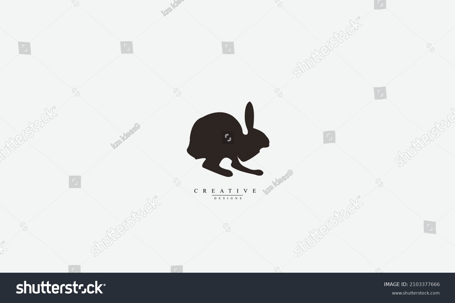 Rabbit Wildlife Vector Logo Design Stock Vector (Royalty Free ...