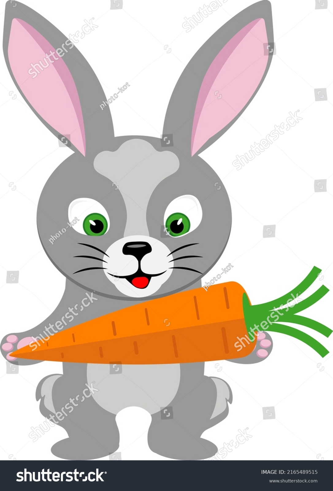 Rabbit Carrot Vector Illustration Stock Vector (Royalty Free ...