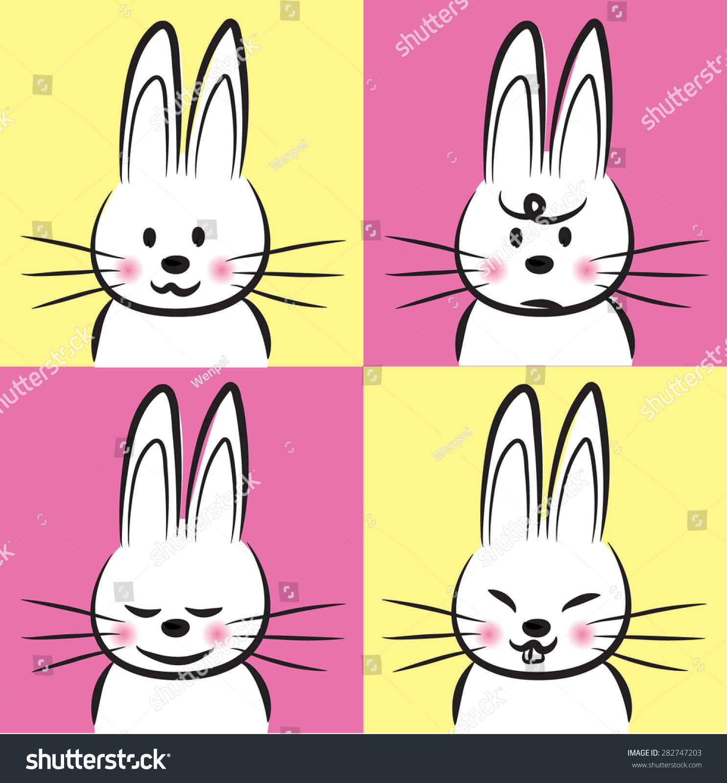 Rabbits Face Icon Stock Vector (Royalty Free) 282747203 | Shutterstock