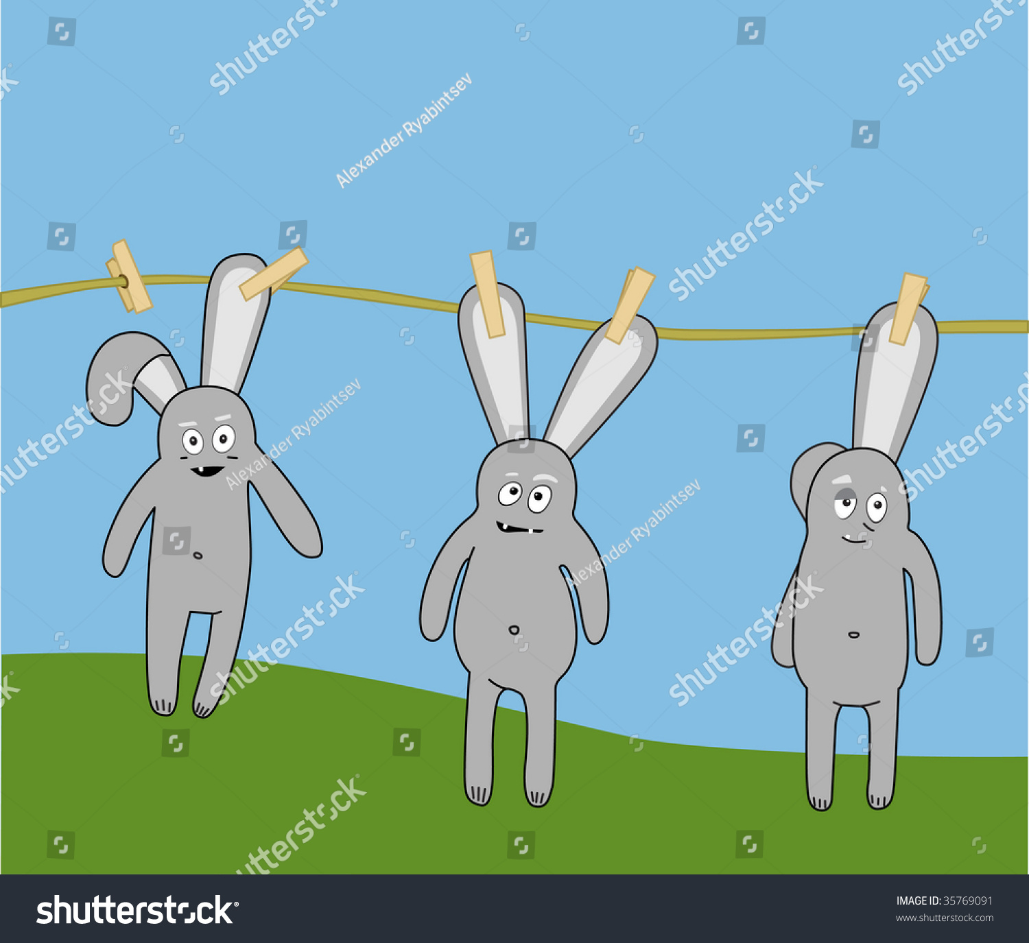 Rabbits Upon Line: เวกเตอร์สต็อก (ปลอดค่าลิขสิทธิ์) 35769091 | Shutterstock