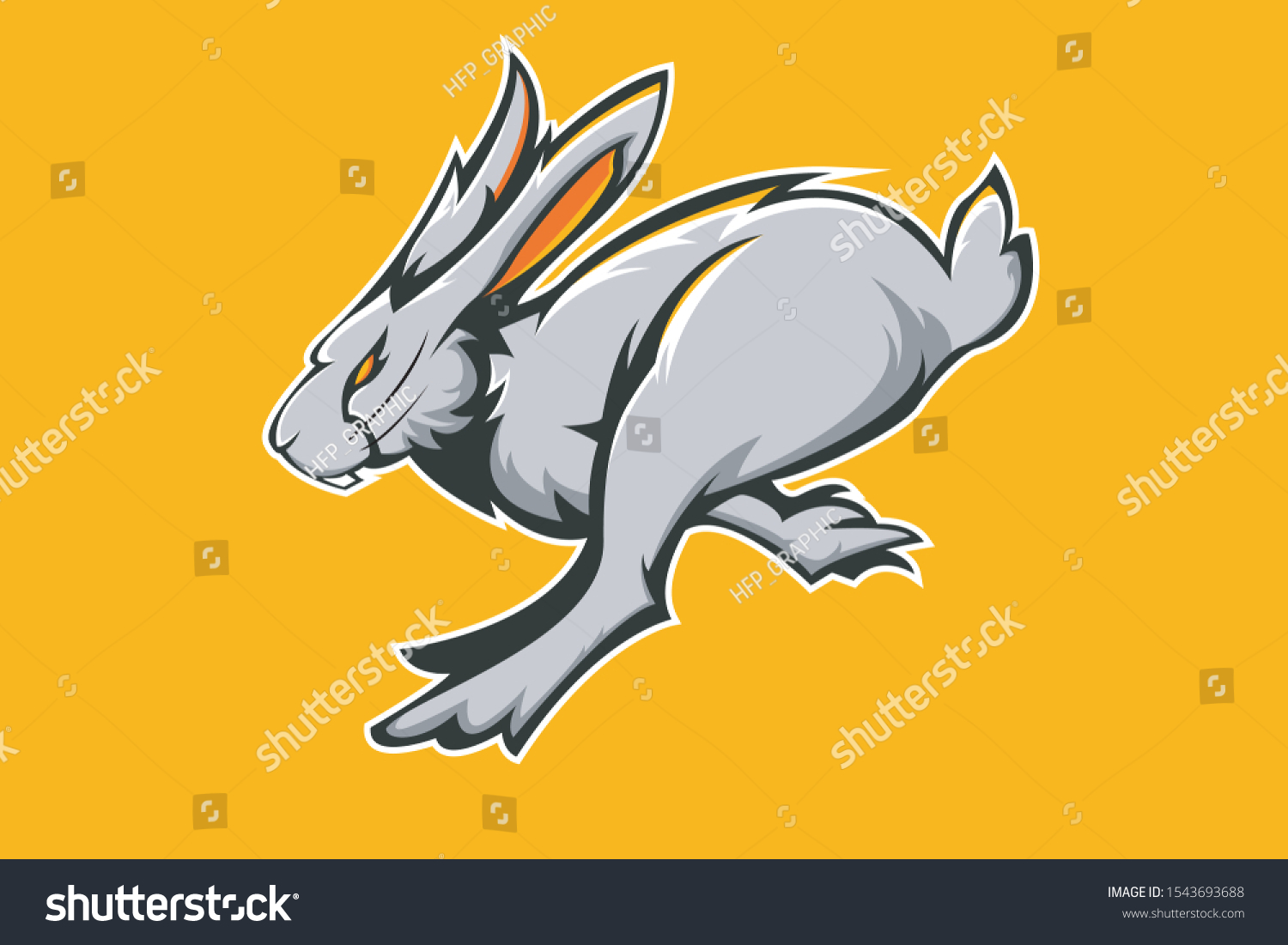 Rabit Mascot Logo Vector Eps Stock Vector (Royalty Free) 1543693688