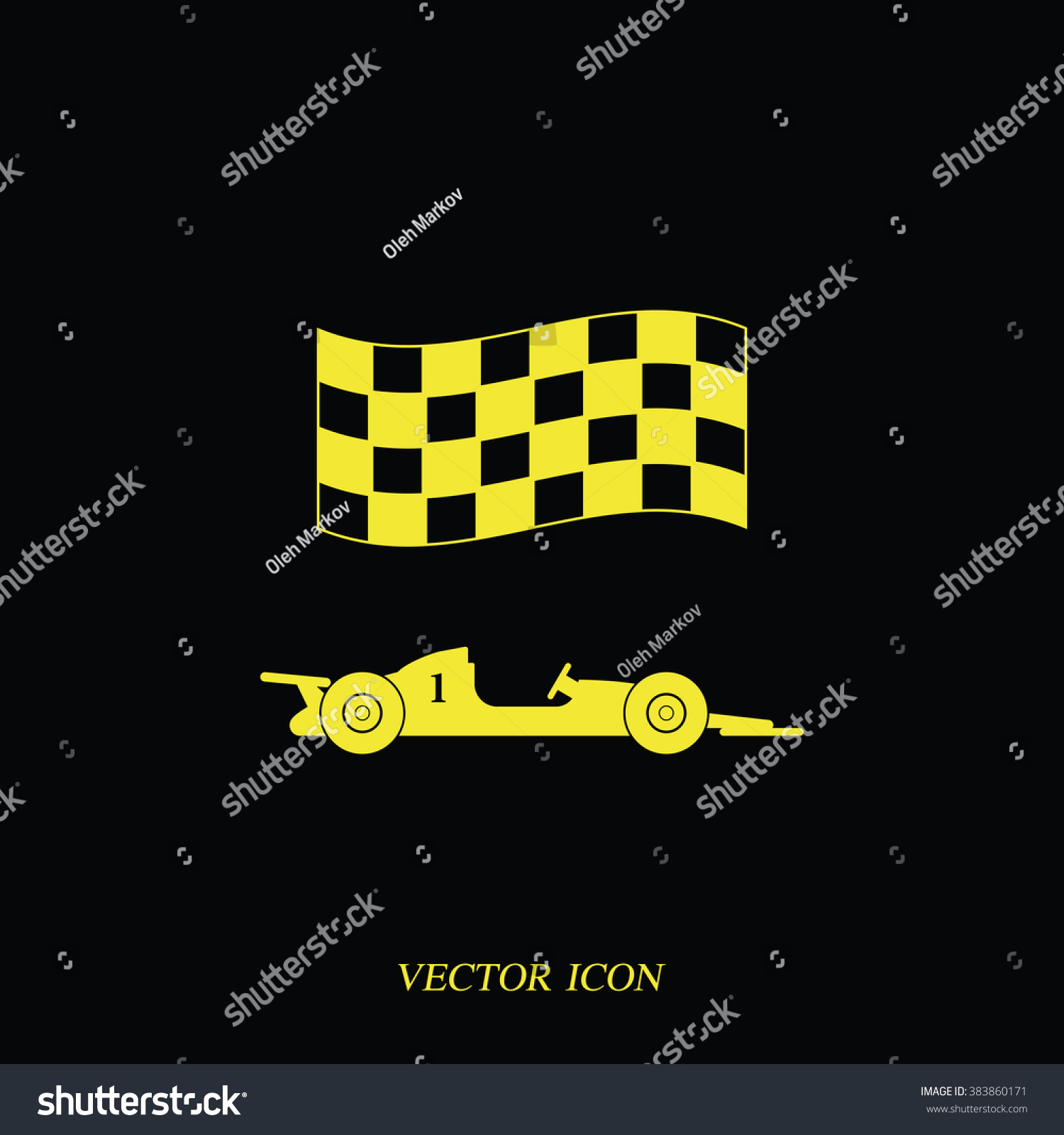 Race Car Icon Stock Vector (Royalty Free) 383860171 | Shutterstock