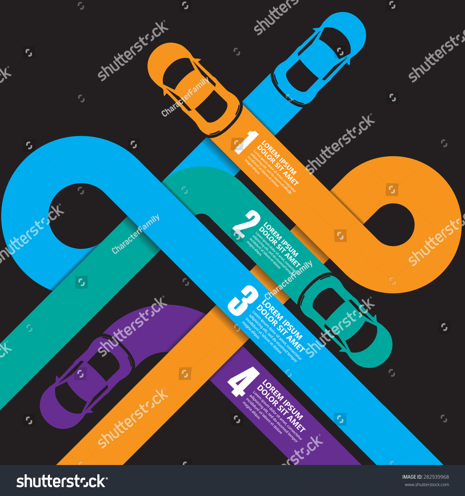 Race Car Infographics Stock Vector (Royalty Free) 282939968