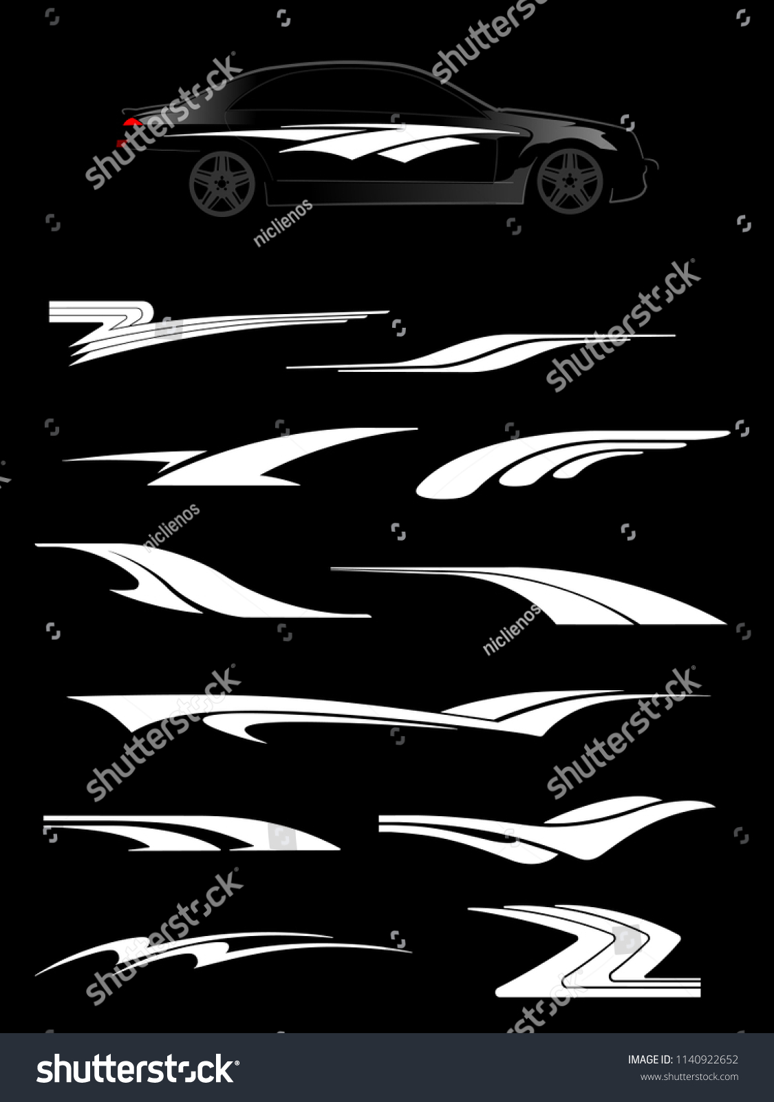 Race Car Sticker Stock Vector (Royalty Free) 1140922652