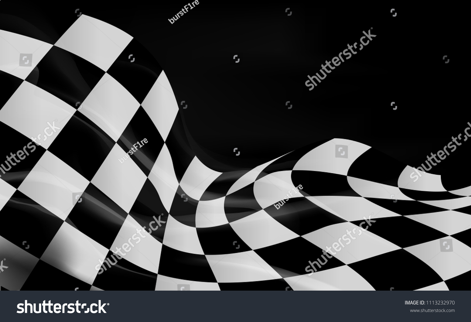 Race Flag Checkered Waving Flag Background Stock Vector (Royalty Free ...