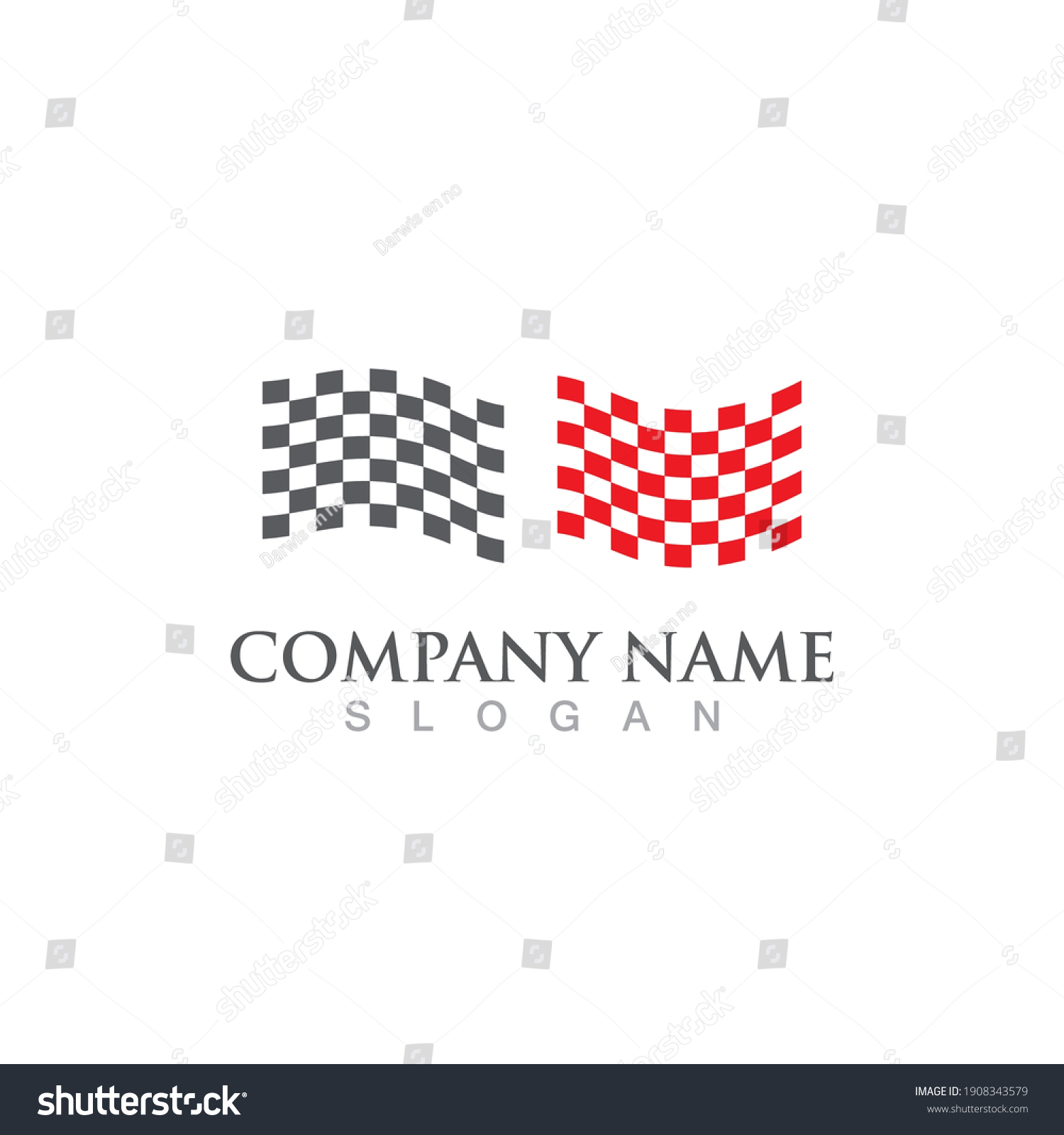 Race Flag Logo Symbol Vector Stock Vector (Royalty Free) 1908343579