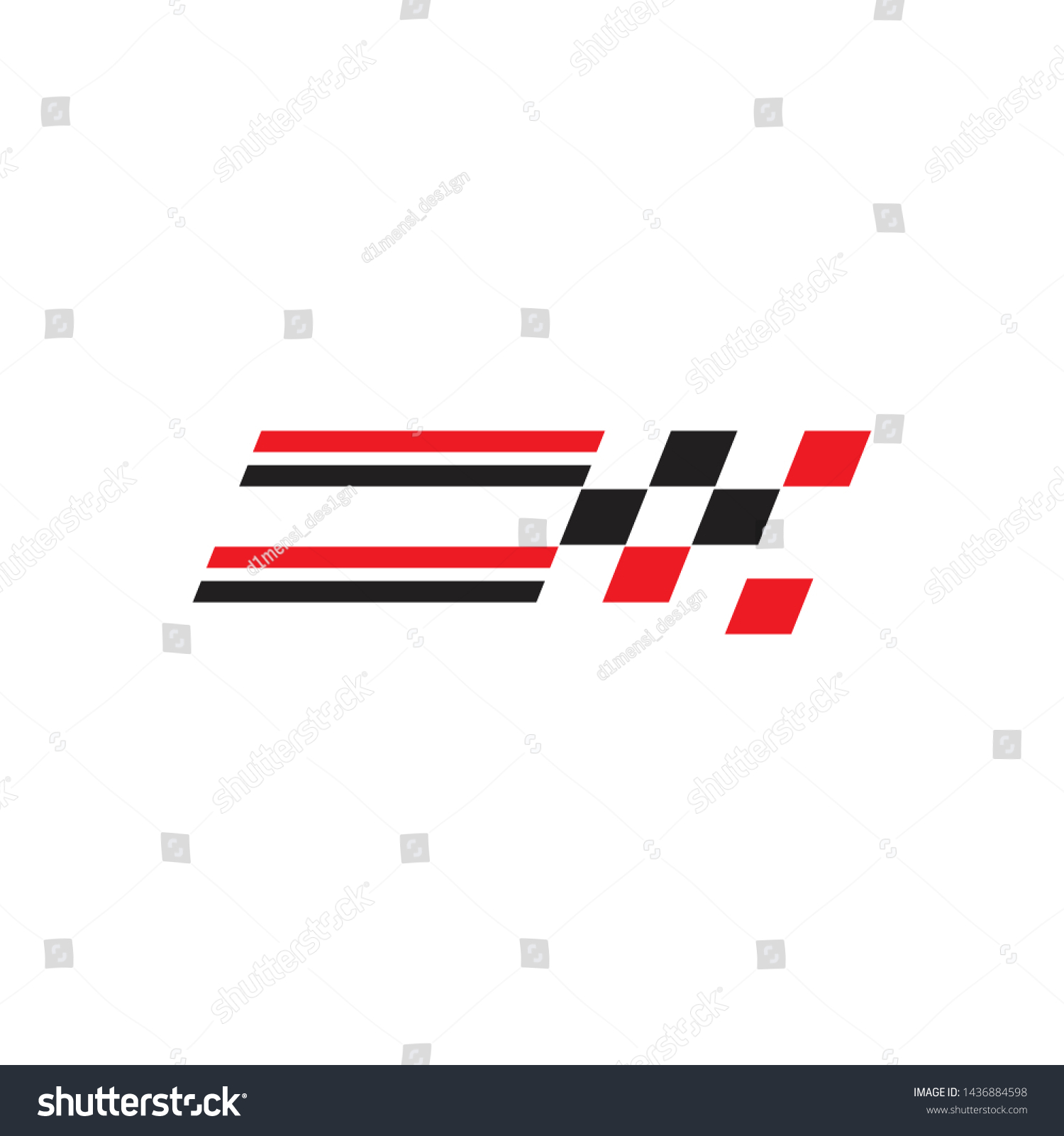 Race Flag Logo Design Vector Template Stock Vector (Royalty Free ...