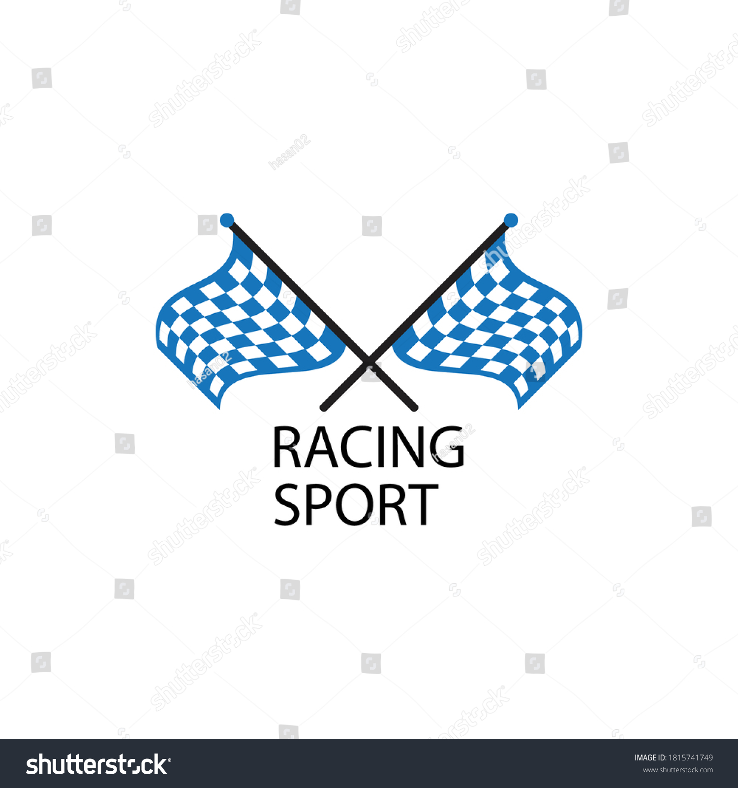 Race Flag Logo Vector Template Illustration Stock Vector (Royalty Free ...