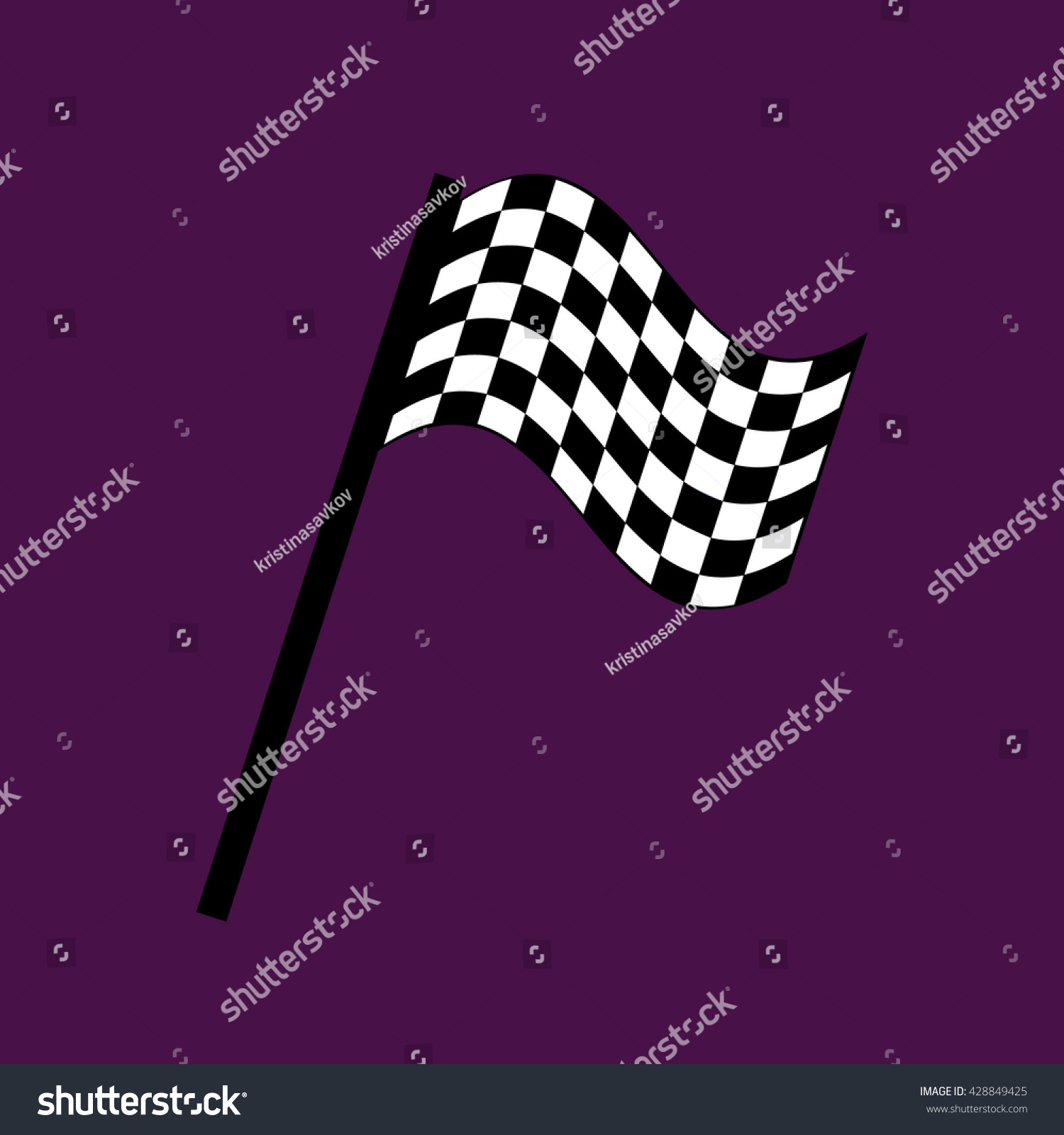 Race Flag Vector Icon. Purple Background - 428849425 : Shutterstock