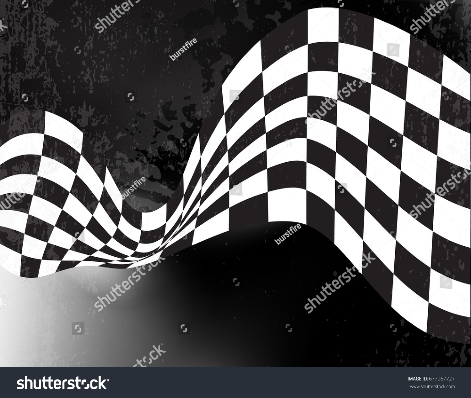 Race Flag Wave Waveing Checkered Flag Stock Vector (Royalty Free ...