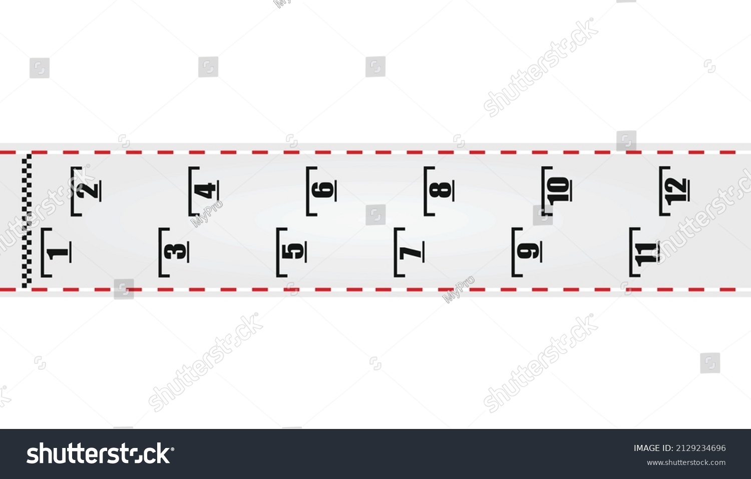Race Starting Positions Grid Vector Stock Vector (Royalty Free) 2129234696