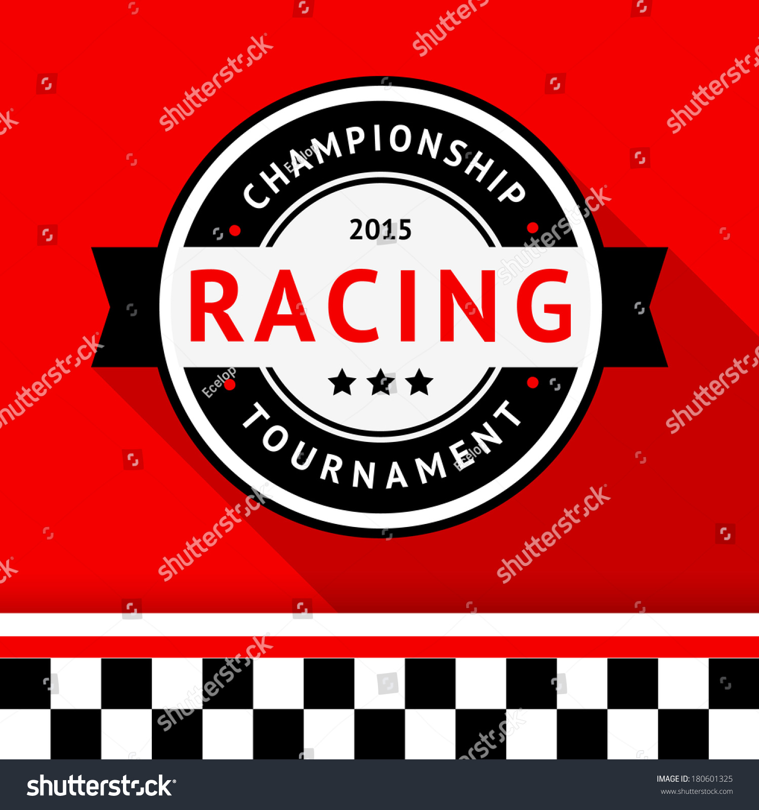 Racing Badge 09 Vector Illustration: vector de stock (libre de regalías ...