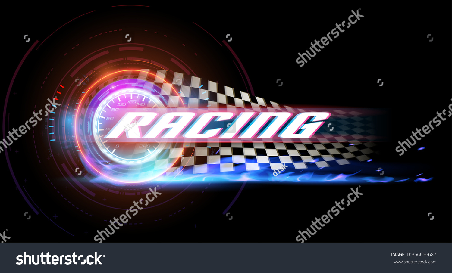 Racing Banner Stock Vector (Royalty Free) 366656687 | Shutterstock