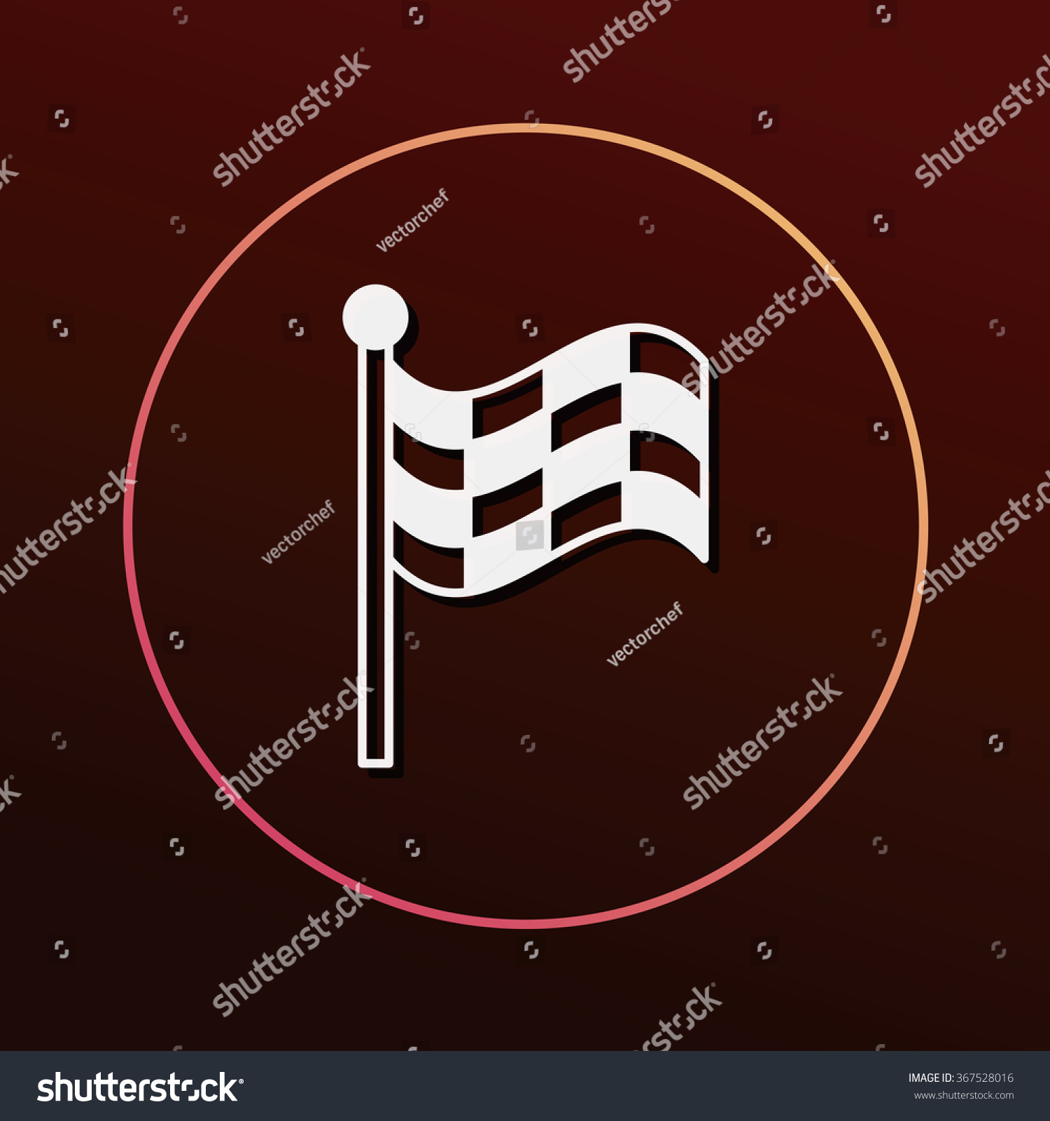 Racing Flag Icon Stock Vector (Royalty Free) 367528016 | Shutterstock