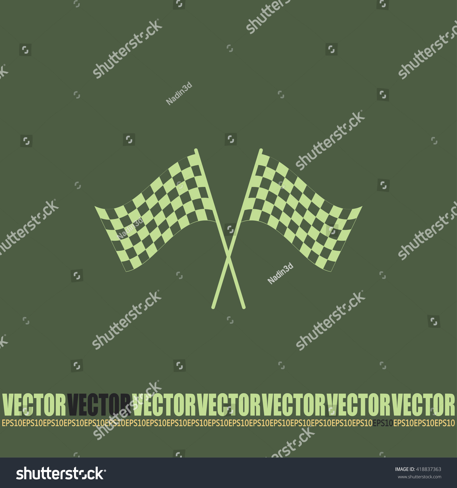 Racing Flag Icon Stock Vector (Royalty Free) 418837363 | Shutterstock