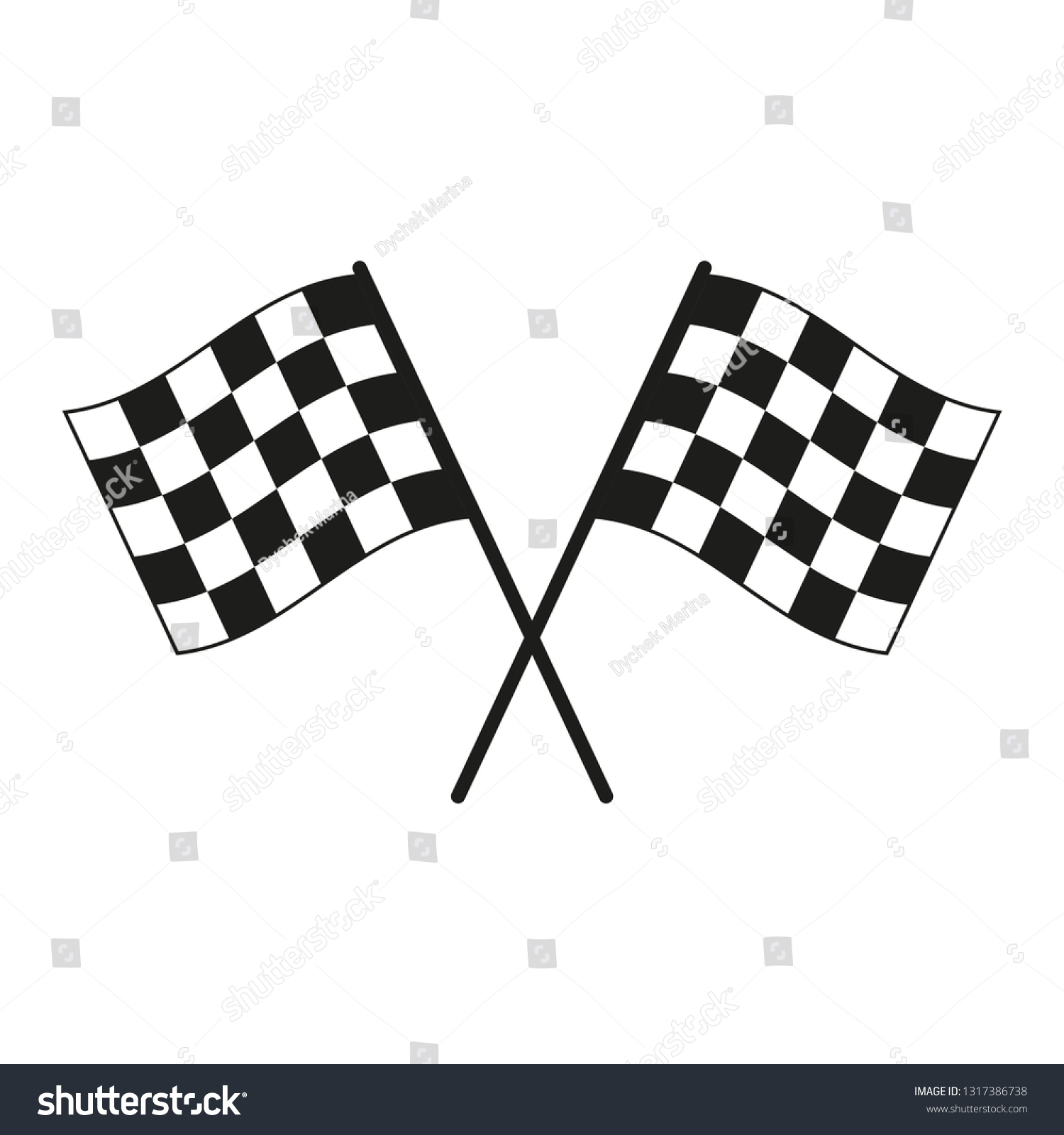 Racing Flag Simple Vector Illustration Stock Vector (Royalty Free ...