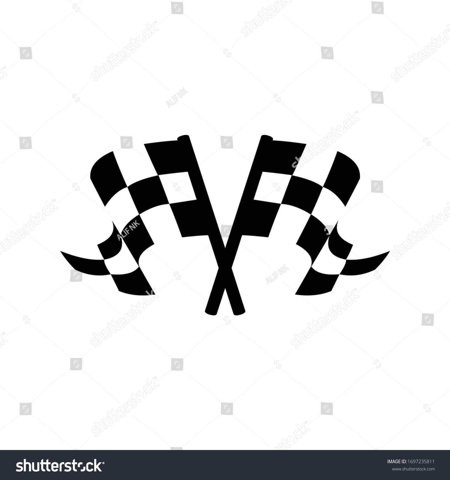 Racing Flag Vector Logo Flag Logo: vetor stock (livre de direitos ...