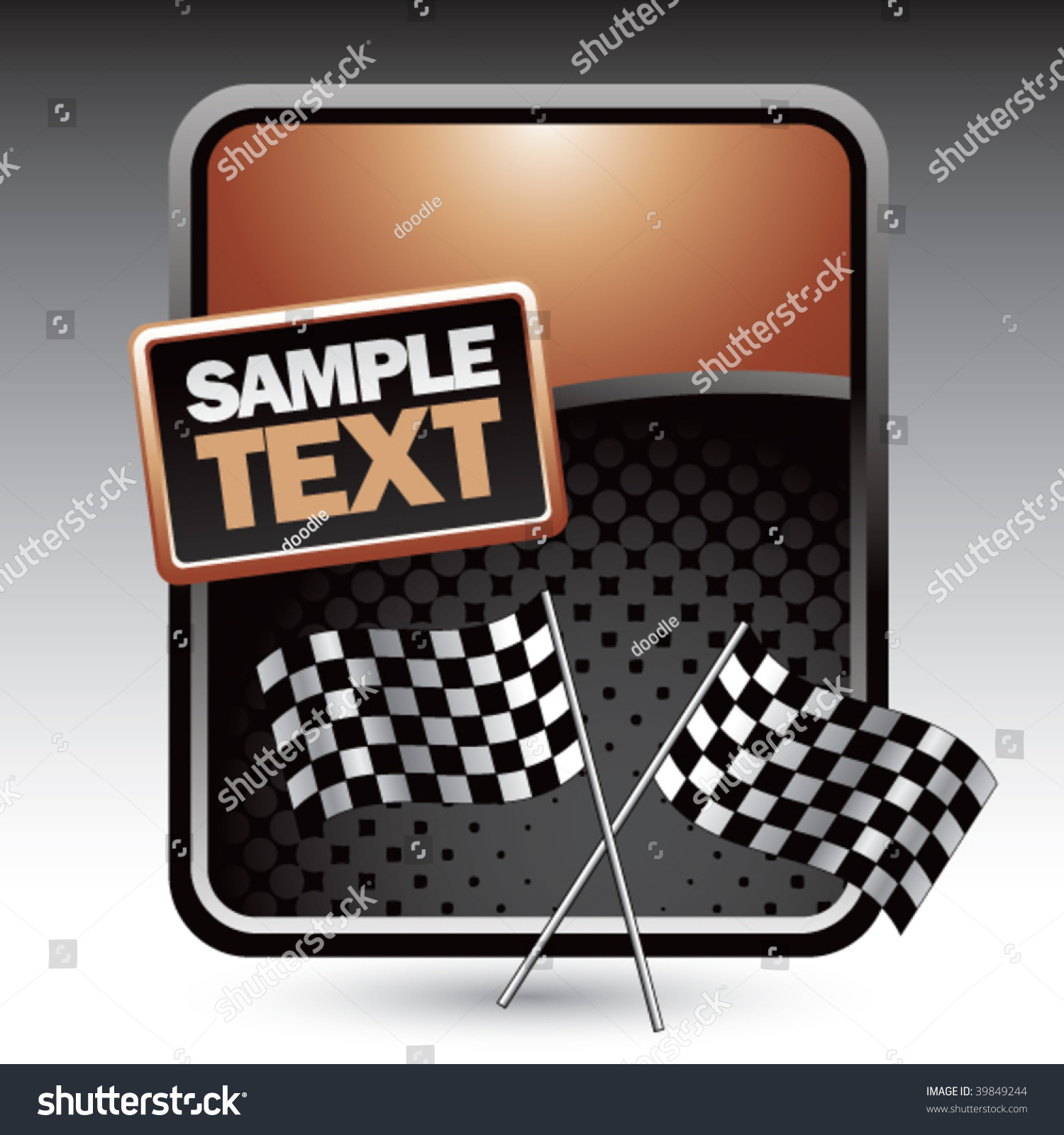 Racing Flags On Clean Colored Halftone Stock Vector (Royalty Free) 39849244