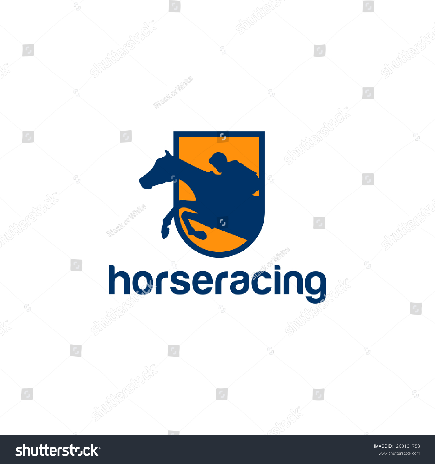 Racing Horse Logo Vector Template Stock Vector (Royalty Free ...