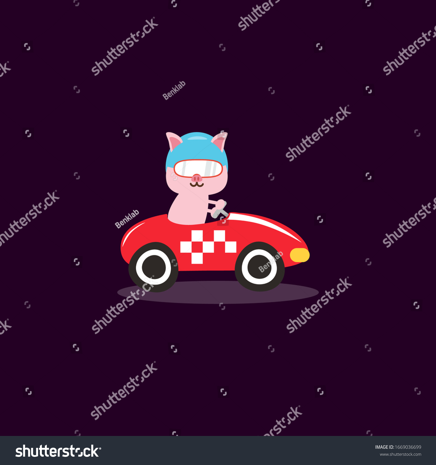 Racing Team Car Cartoon Vector Design: เวกเตอร์สต็อก (ปลอดค่าลิขสิทธิ์ ...