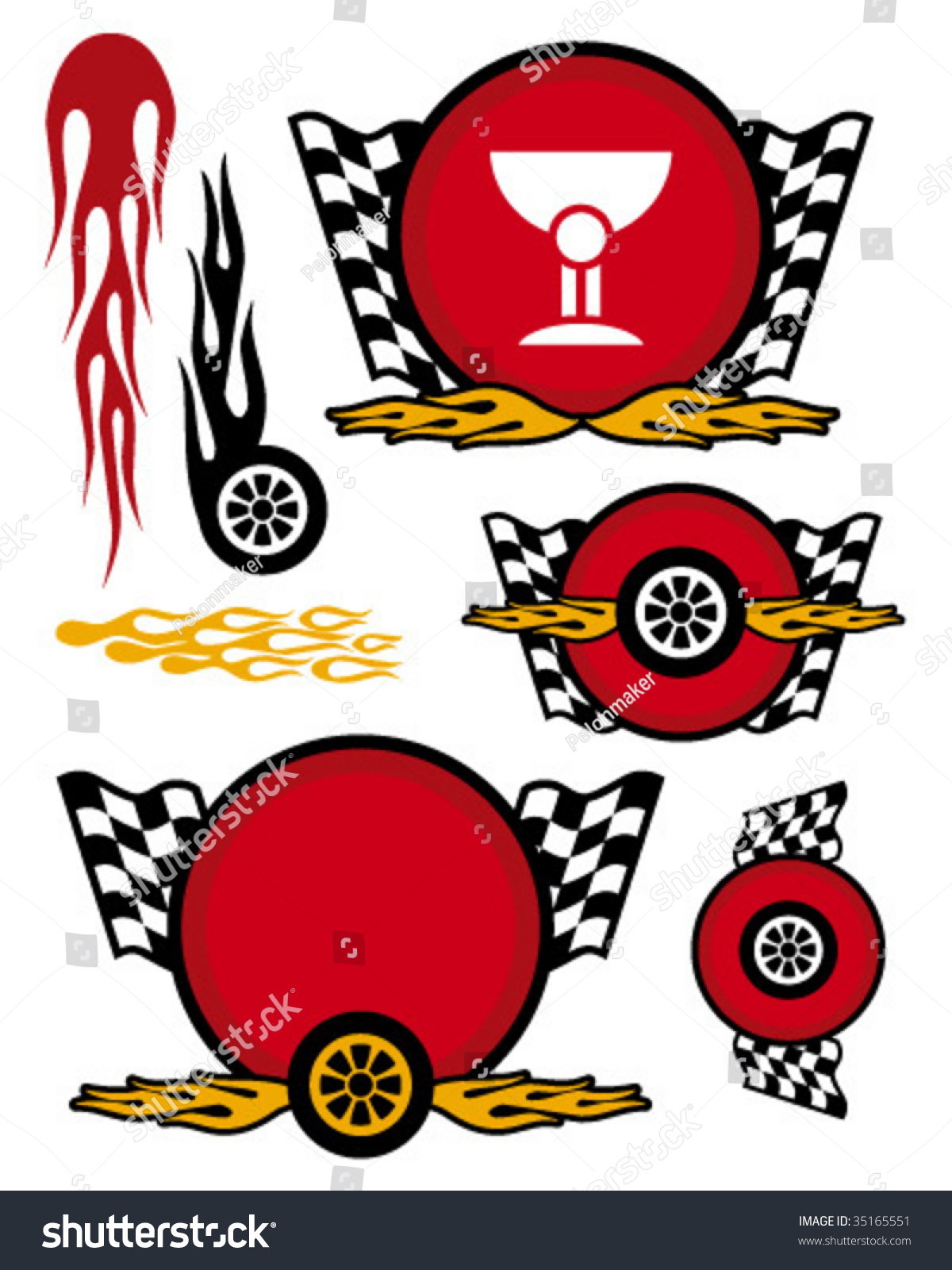 Racing Team Logo Stock Vector (Royalty Free) 35165551