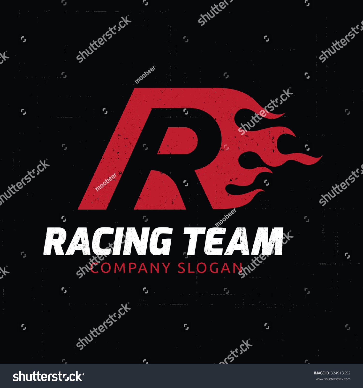 Racing Team R Letter Vector Logo Stock Vector (Royalty Free) 324913652