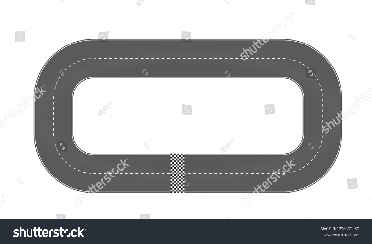 Racing Track Vector Illustration Stock Vector (Royalty Free) 1296302089 ...