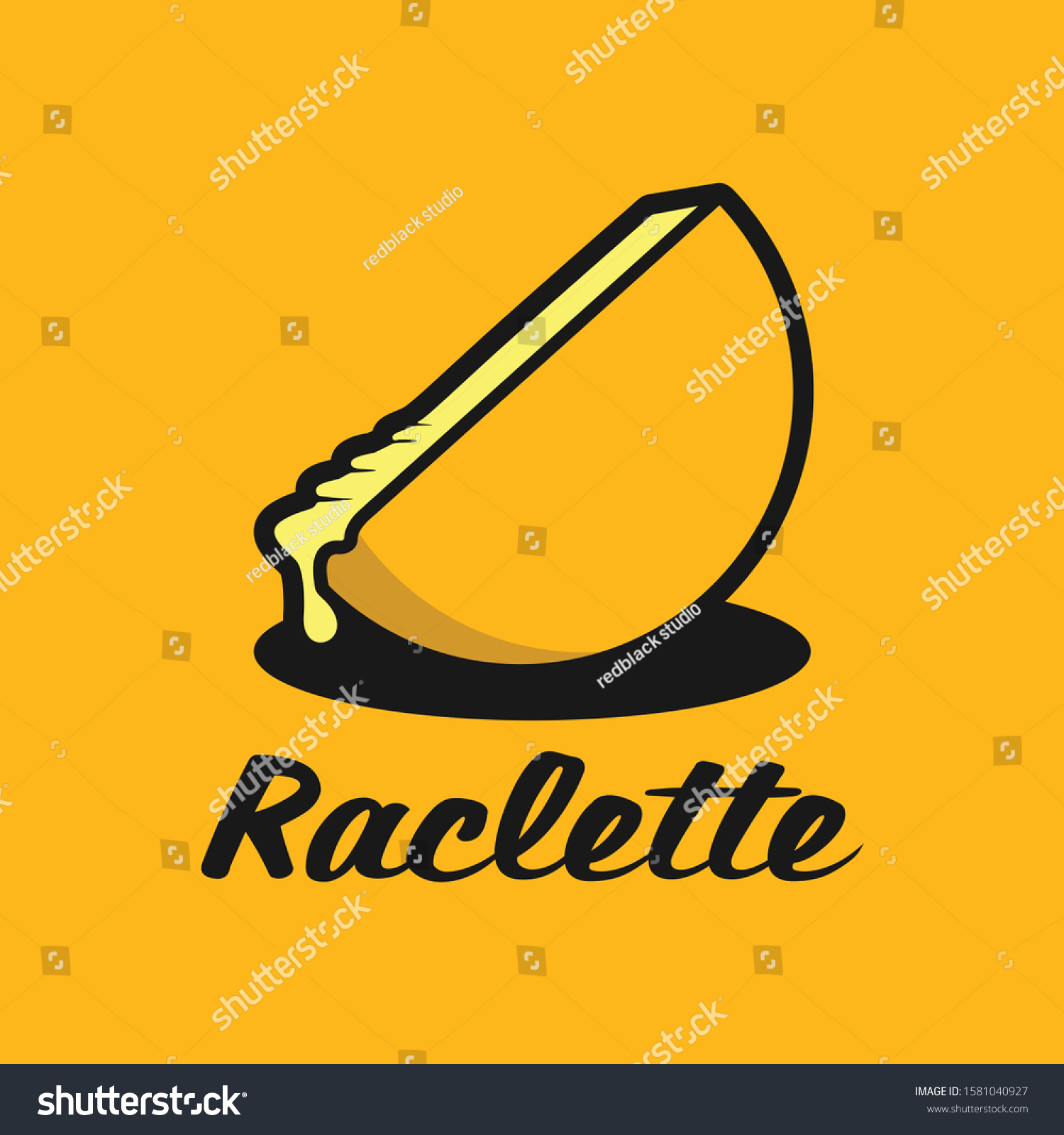 Raclette Cheese Logo Template Logo Vector Stock Vector (Royalty Free ...