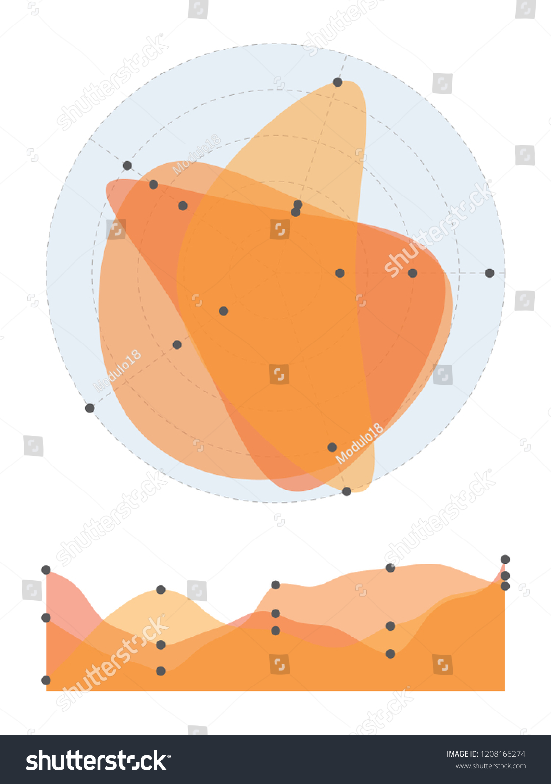 Radar Chart 5 Axis 3 Layer Stock Vector (Royalty Free) 1208166274
