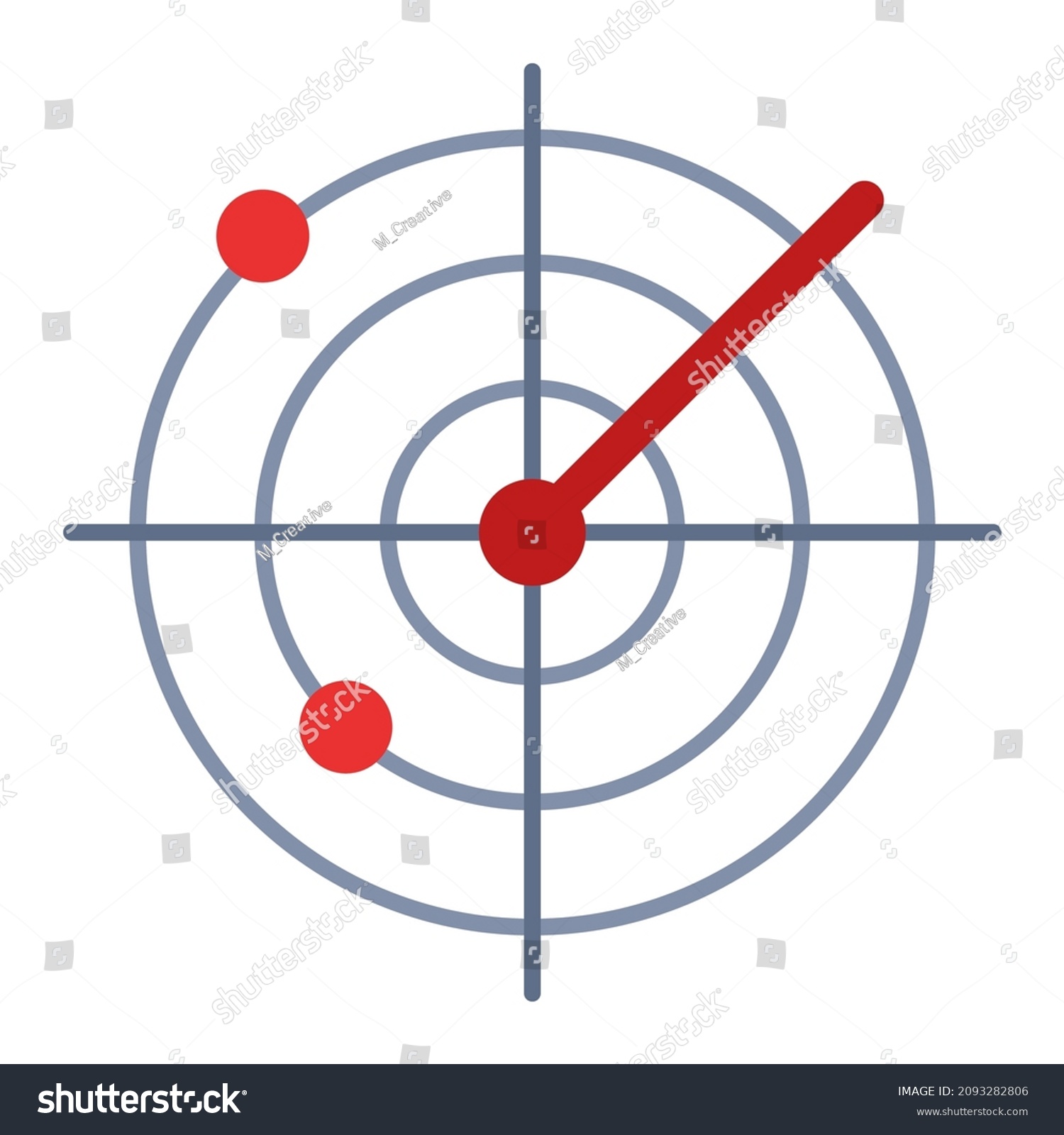 Radar Flat Clipart Vector Illustration Stock Vector (Royalty Free ...