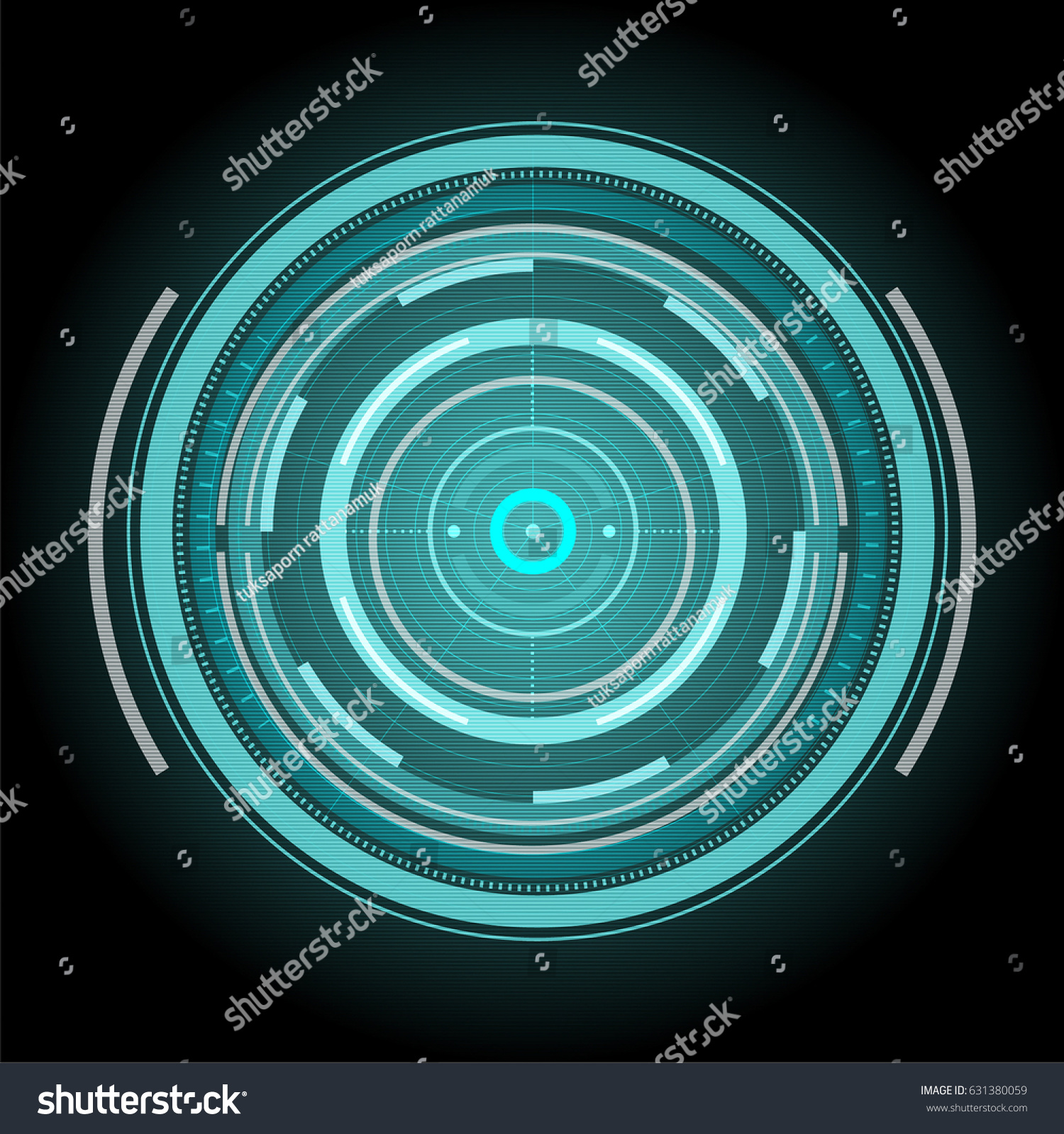 Radar Interface Ui Future Design Graphic: vector de stock (libre de ...