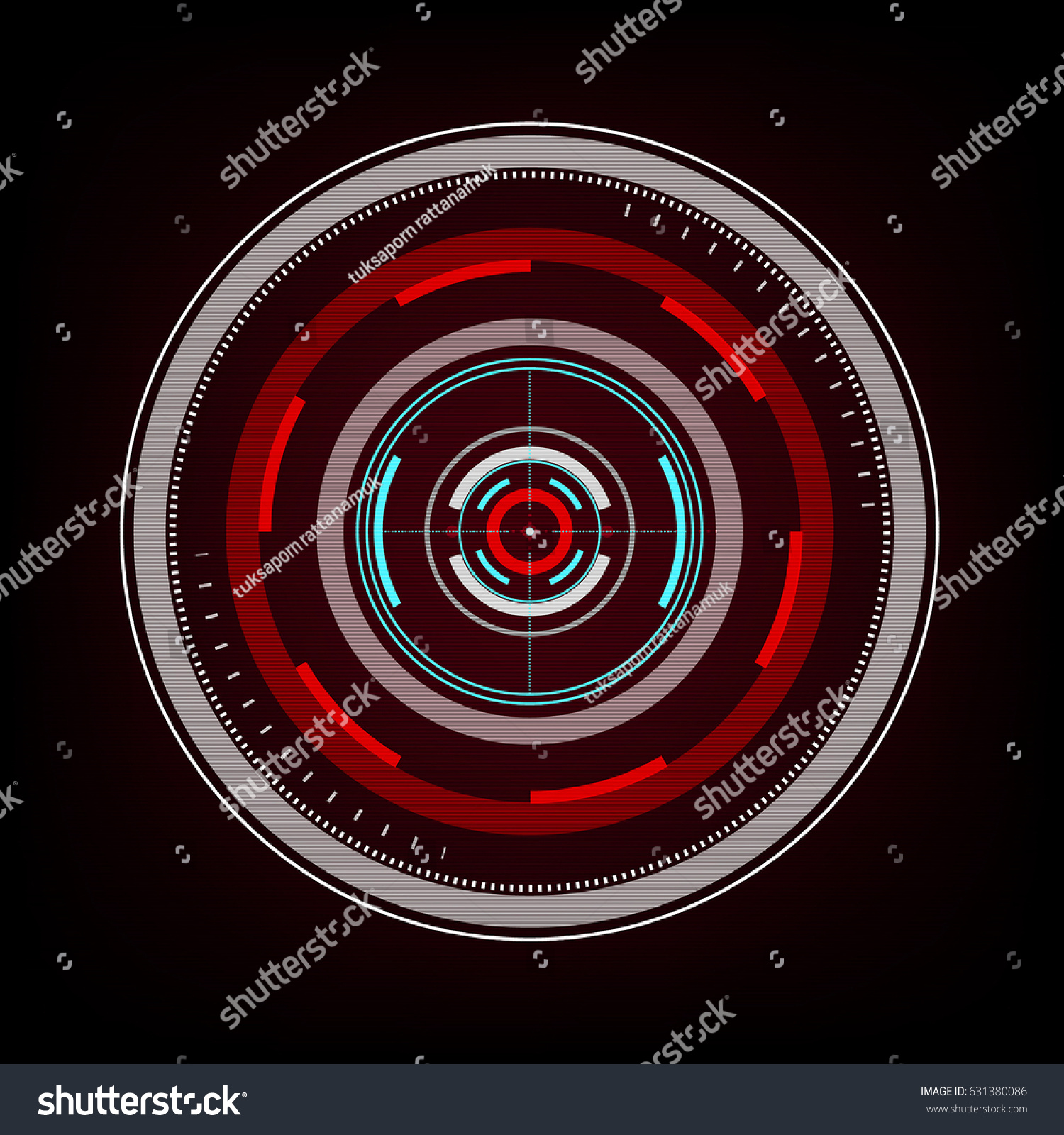 Radar Interface Ui Future Design Graphic Stock Vector (Royalty Free ...