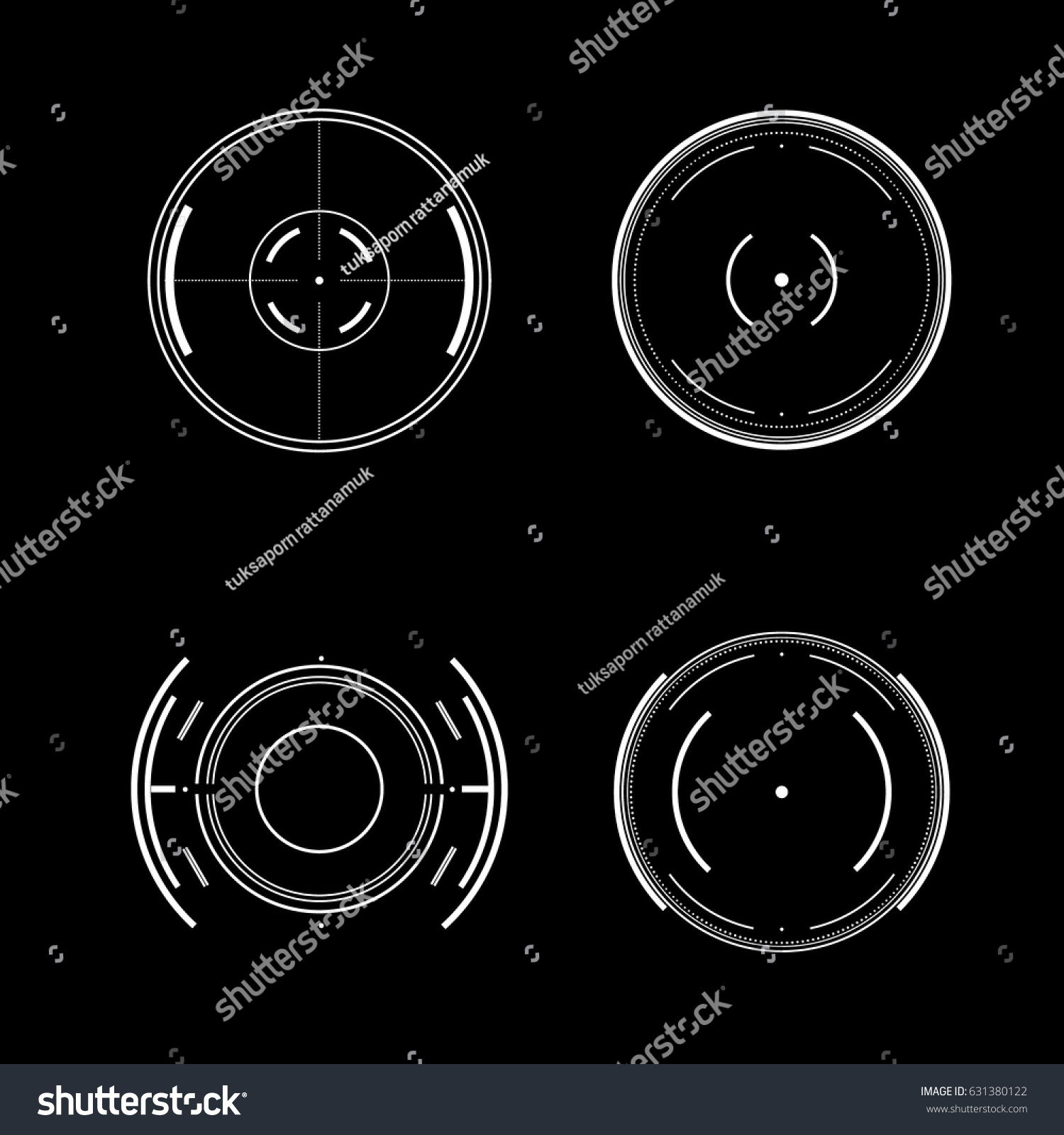 Radar Interface Ui Future Design Graphic Stock Vector (Royalty Free ...