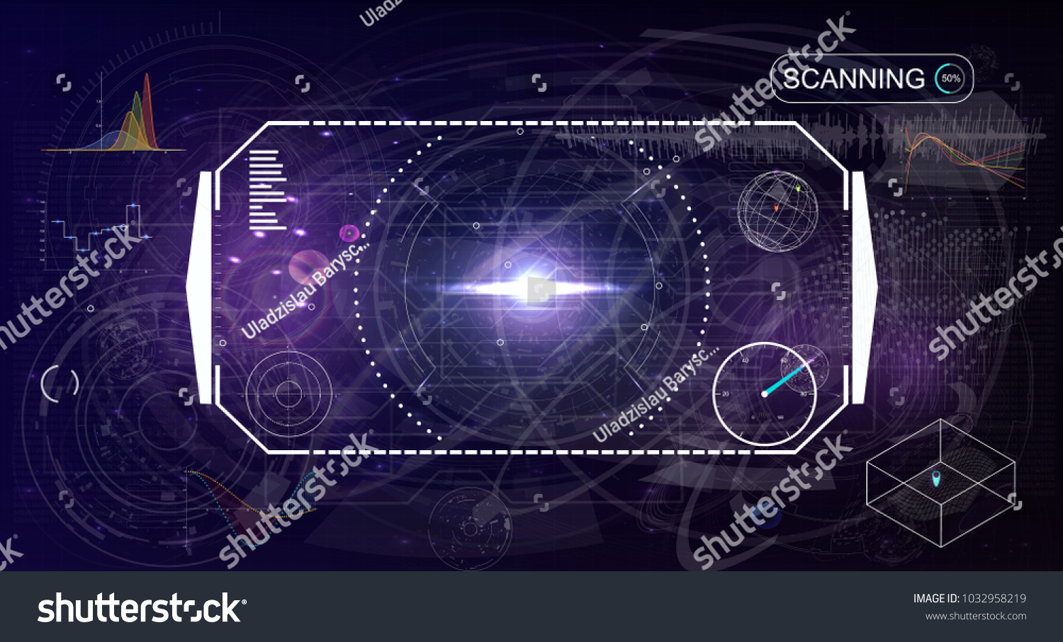 Radar Screen Elements Hud Interface Vector Stock Vector (Royalty Free ...