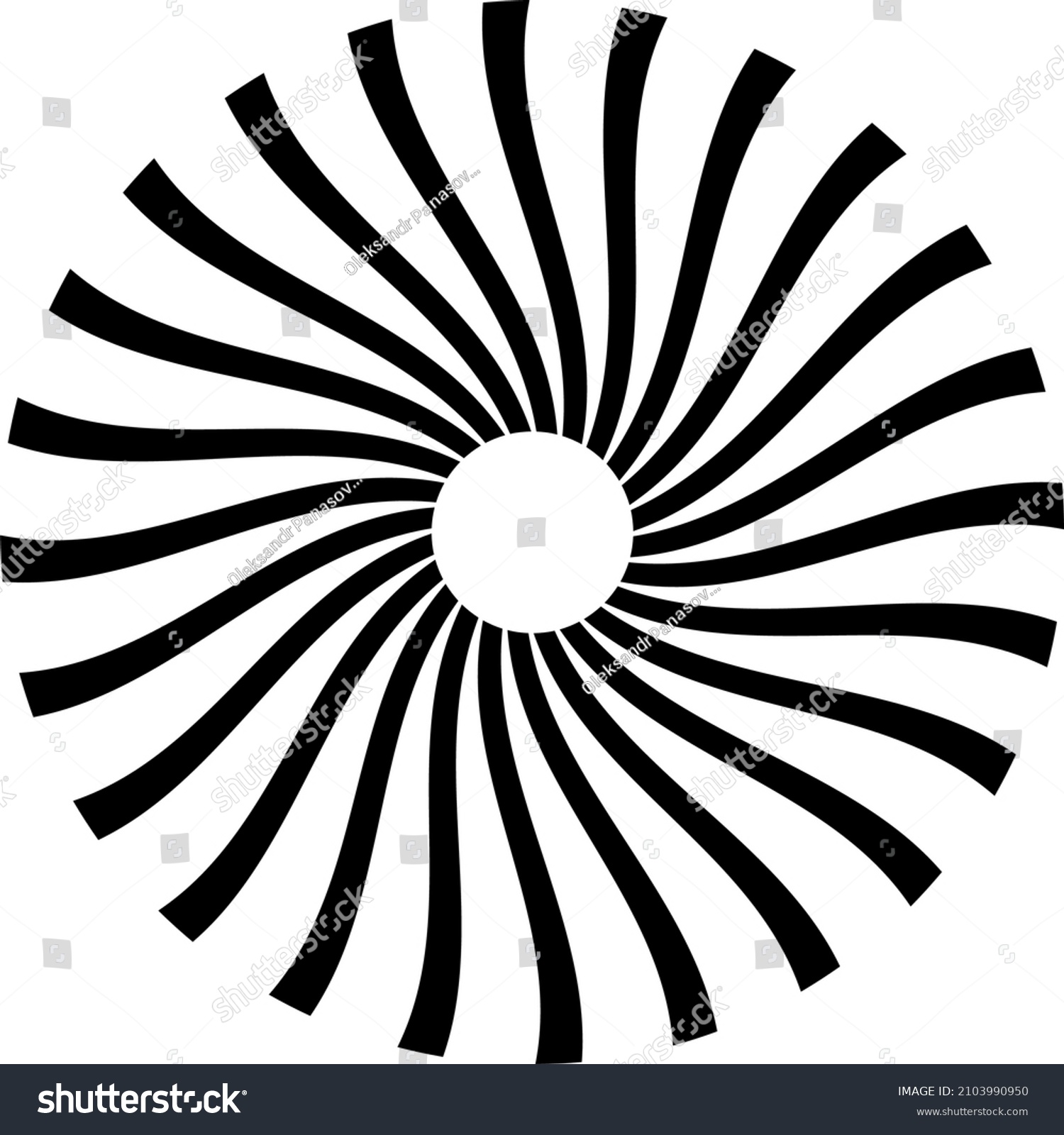 Radial Circular Design Element Vector Outline Stock Vector (Royalty ...