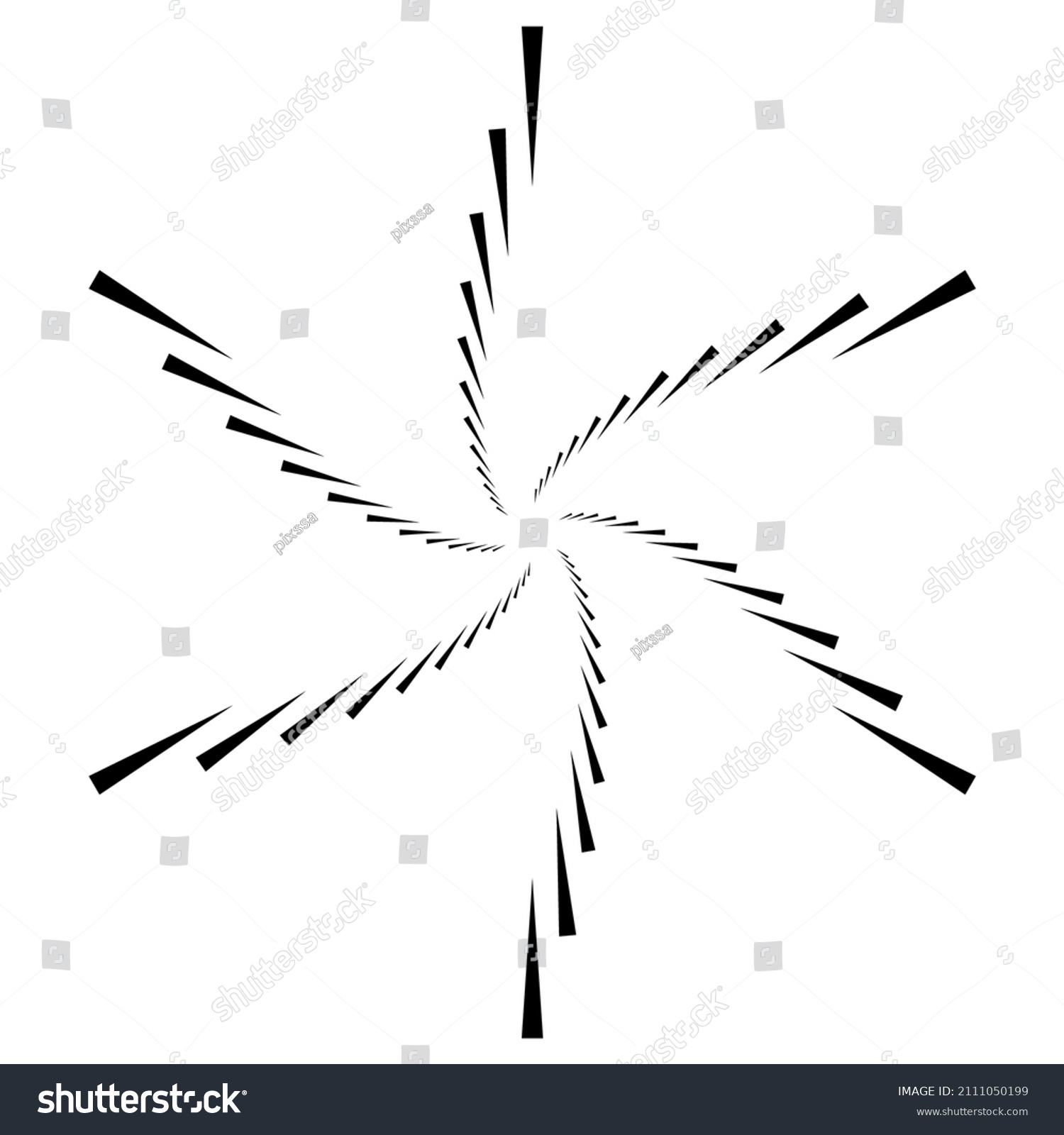 Radial Concentric Circular Triangles Shape Design Stock Vector (Royalty ...